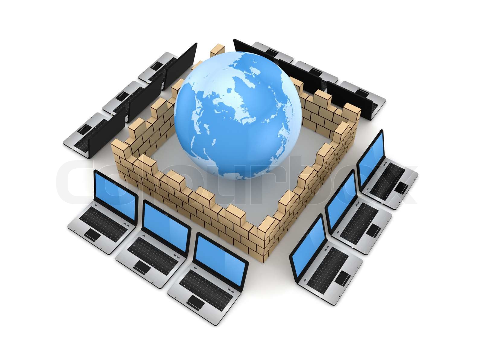 Firewall-Konzept | Stock Bild | Colourbox