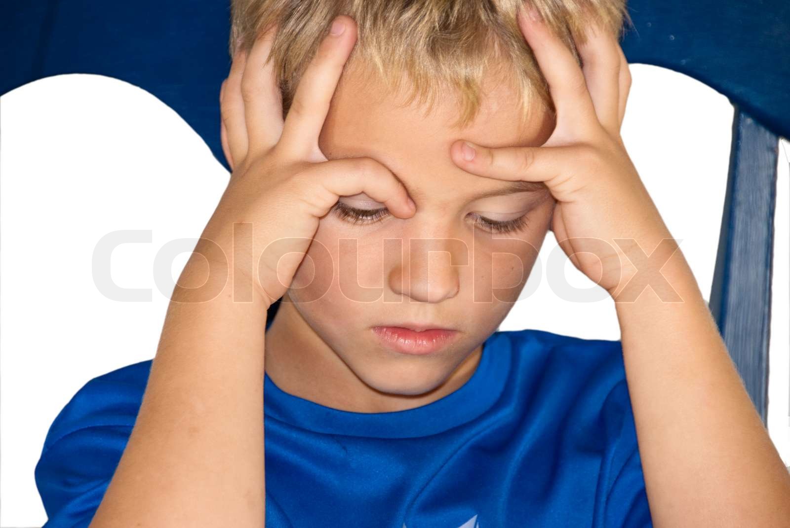 Pouting little boy | Stock image | Colourbox