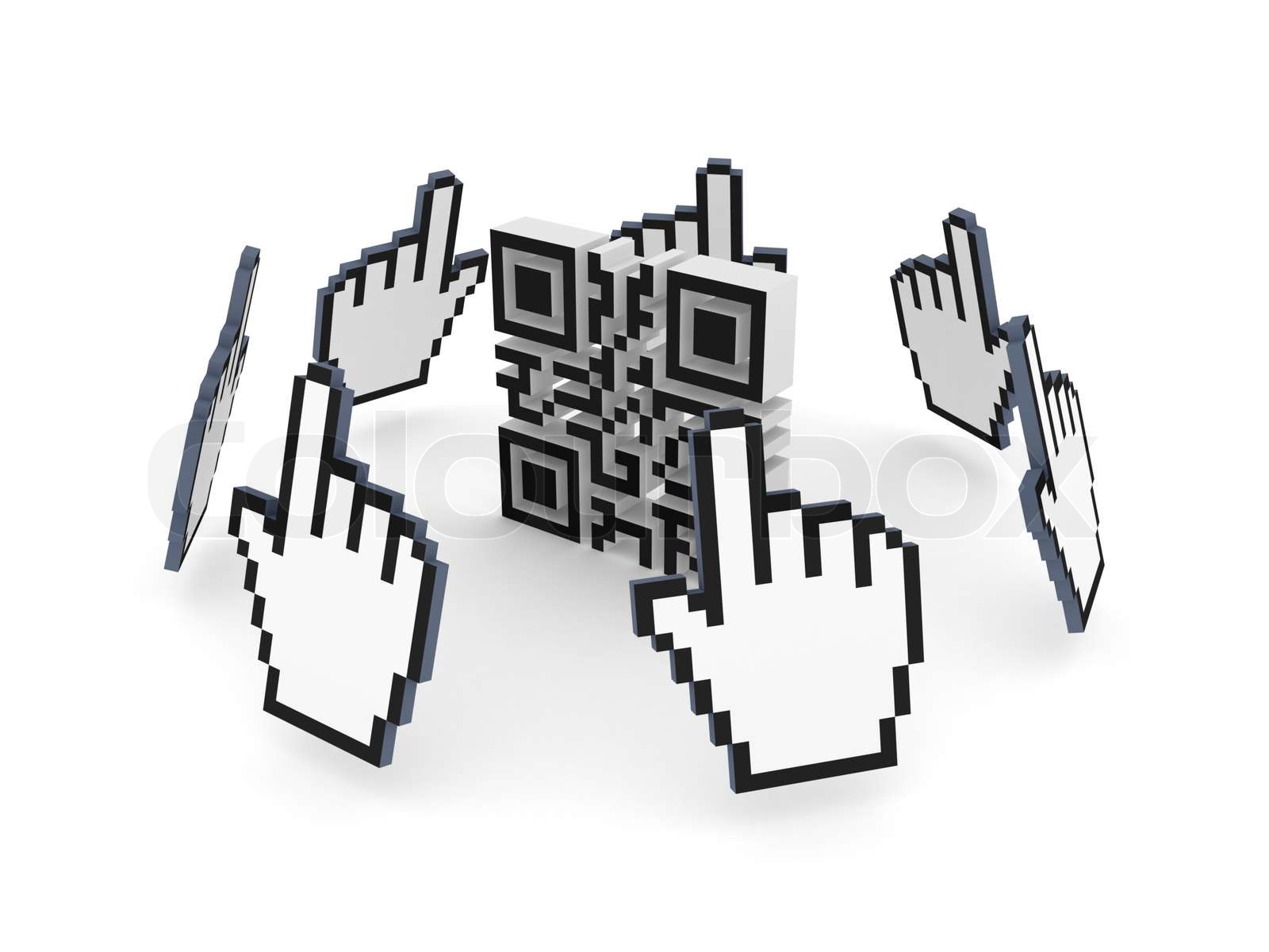 Cursors rund QR -Code | Stock Bild | Colourbox