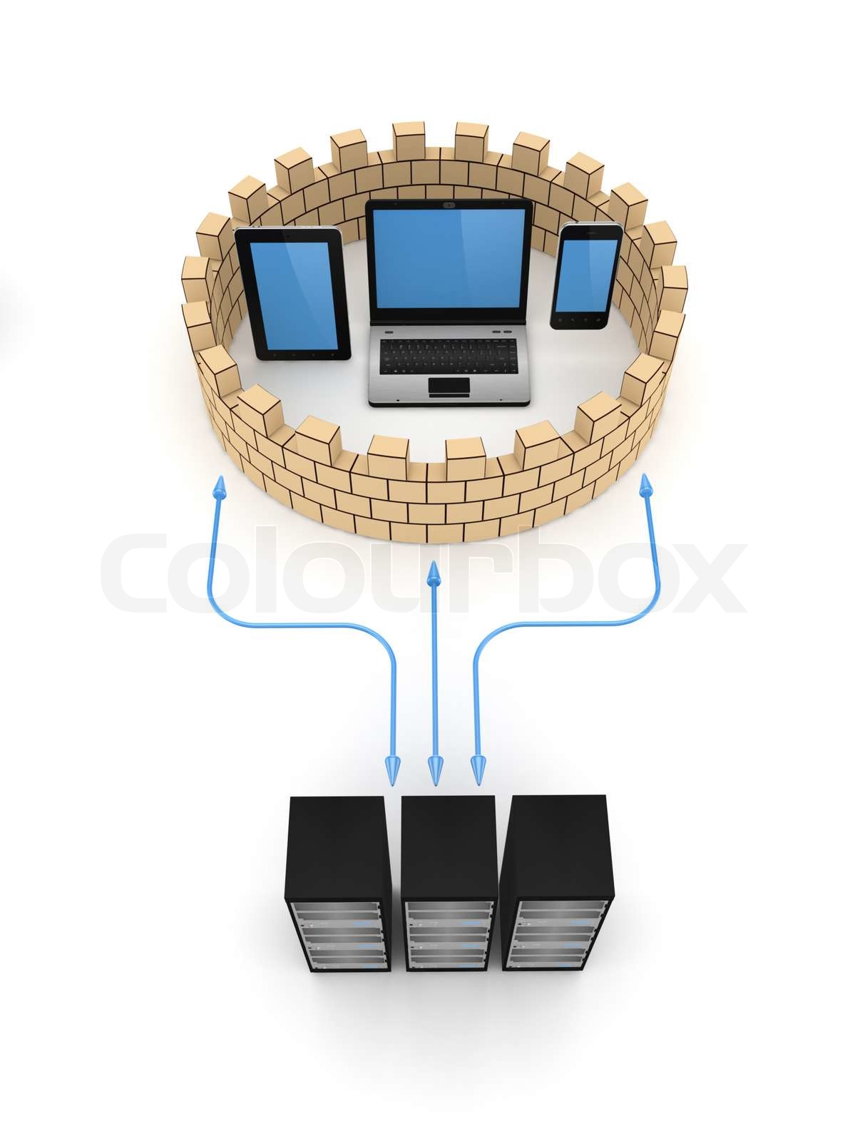 Firewall-Konzept | Stock Bild | Colourbox
