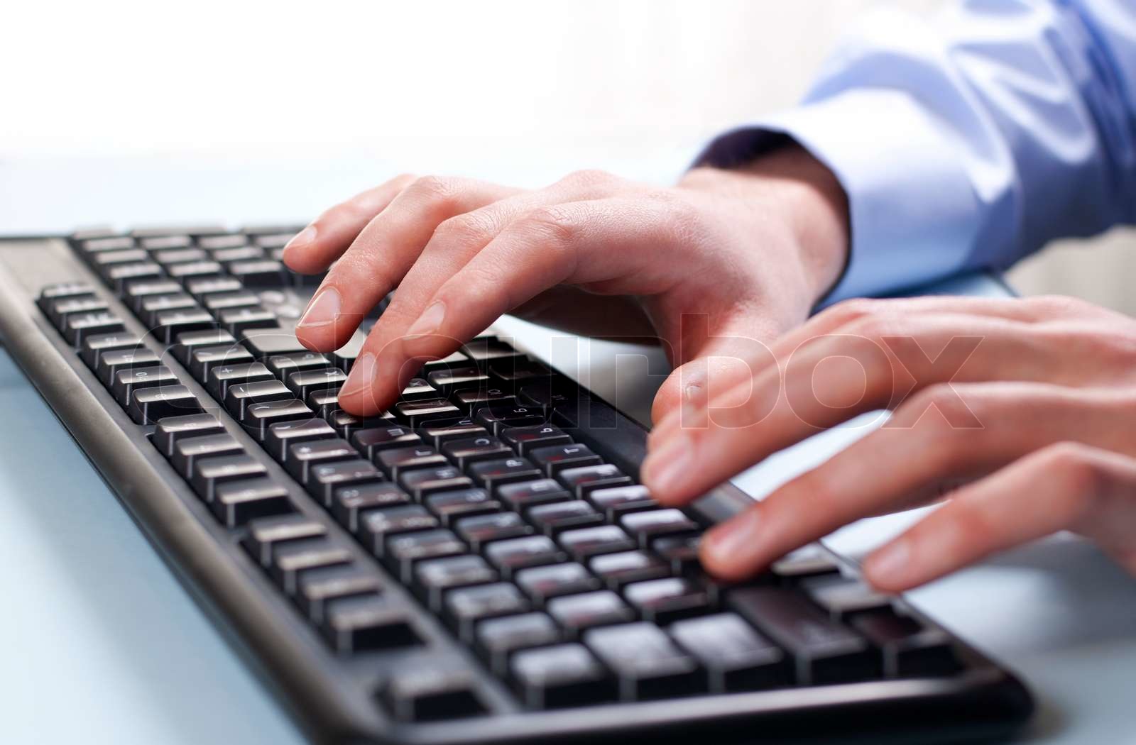 keyboard and hand | Stock image | Colourbox