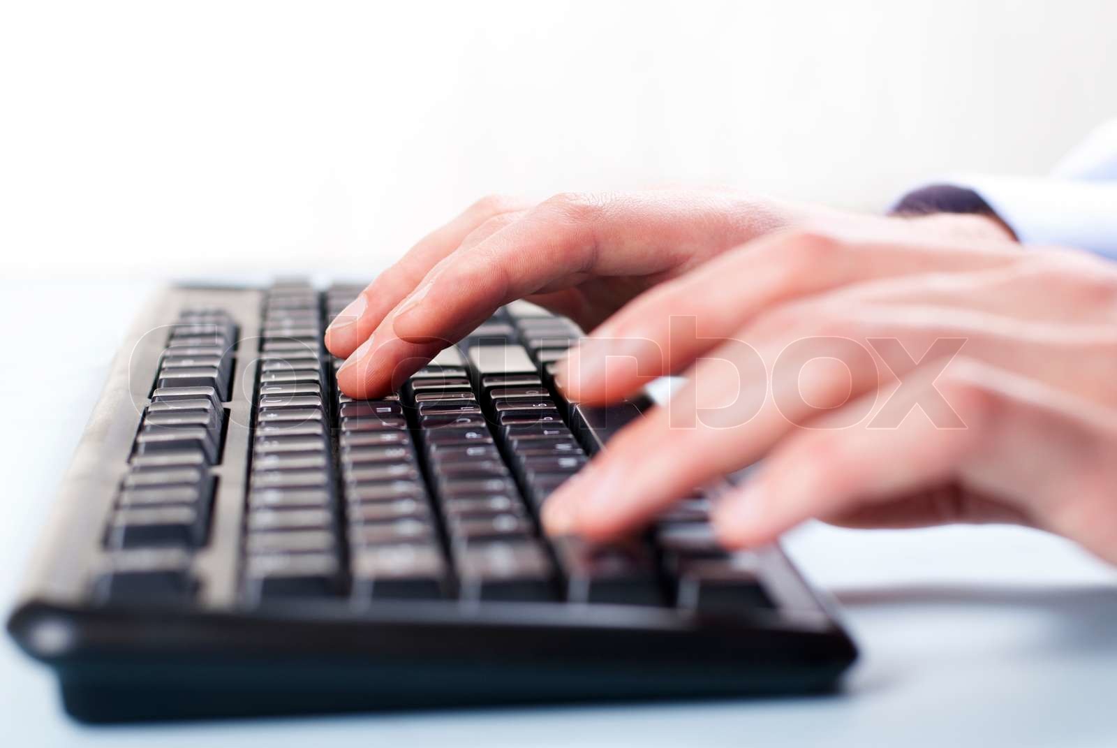 keyboard and hand | Stock image | Colourbox