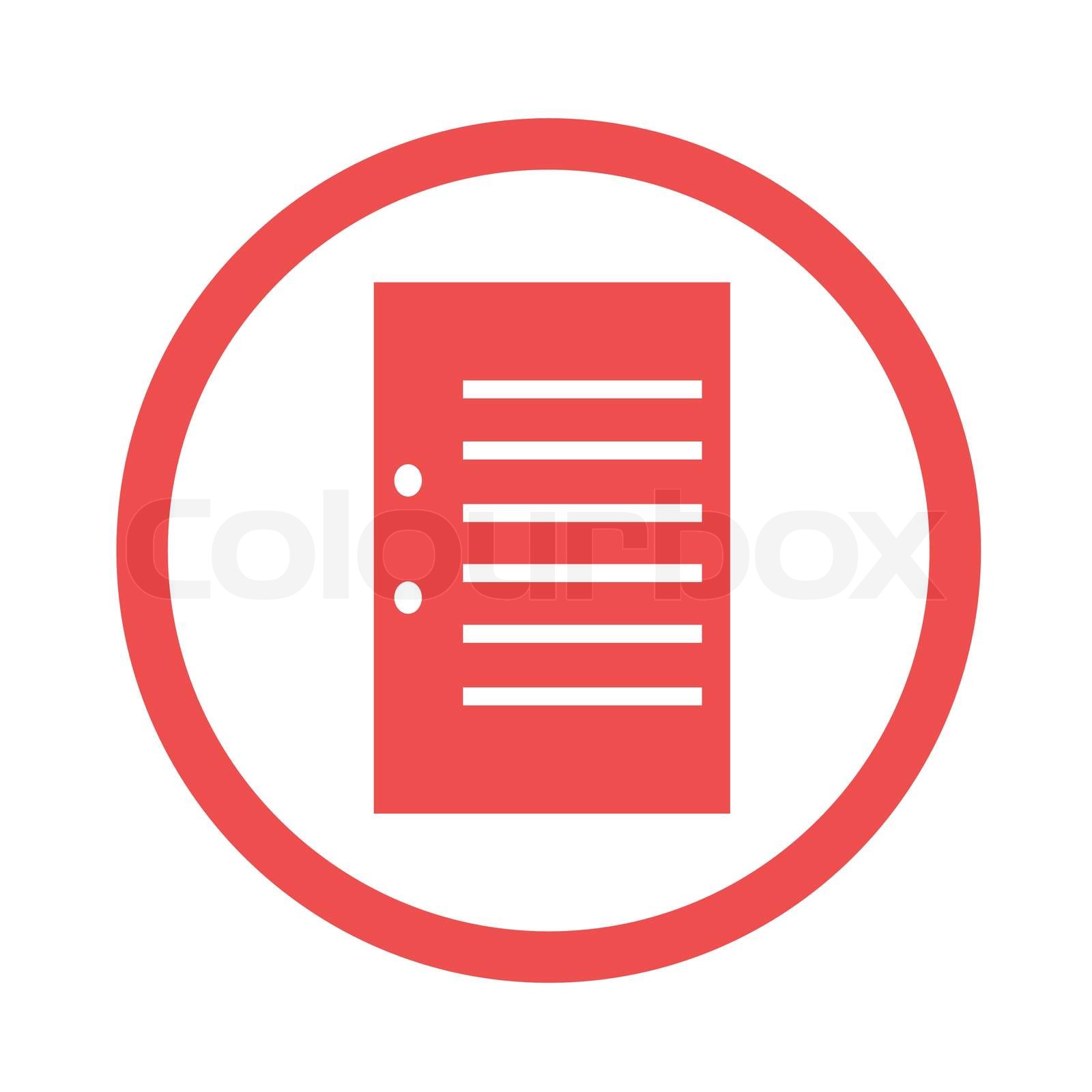 Document symbol in red | Stock vector | Colourbox