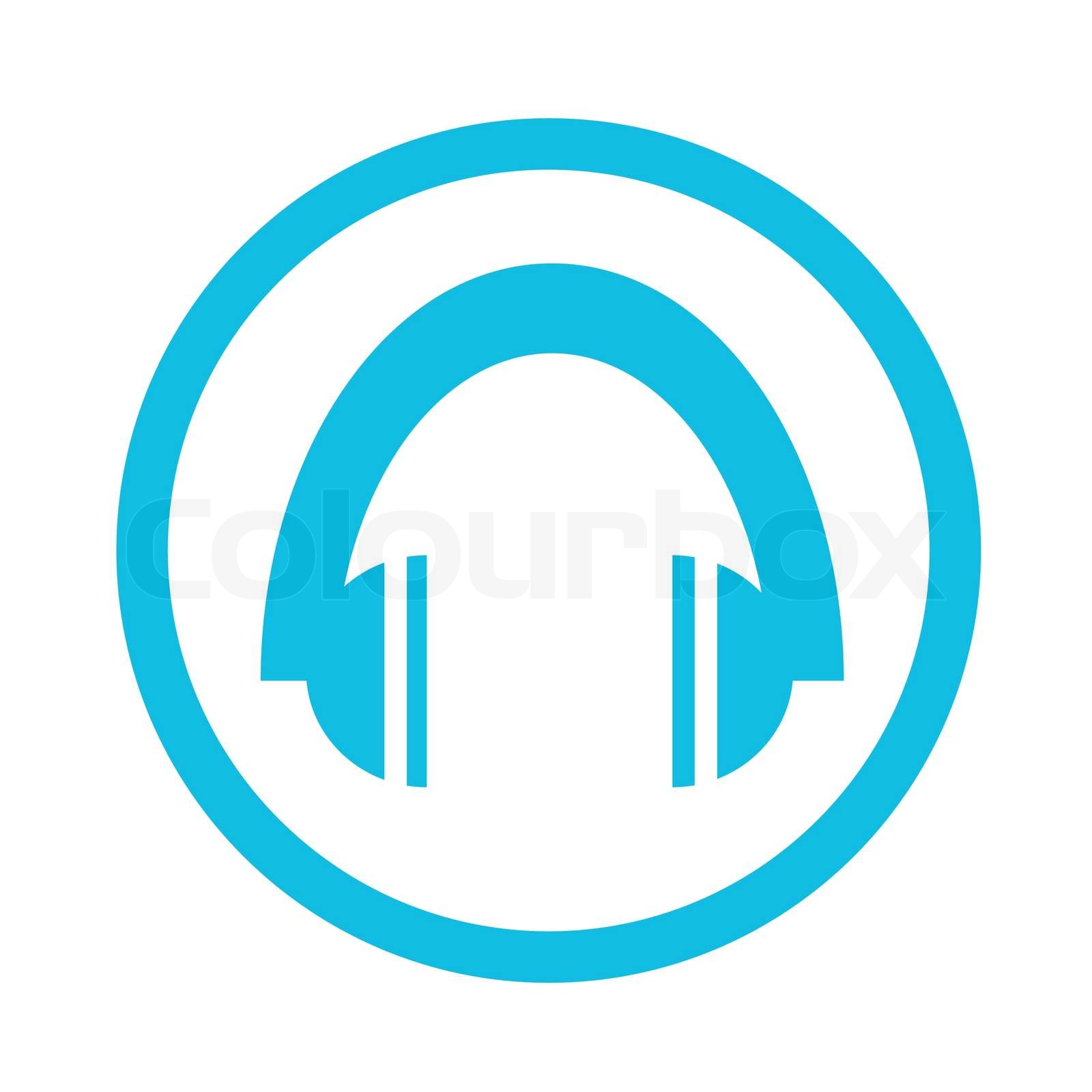Headset icon in blue | Stock vector | Colourbox