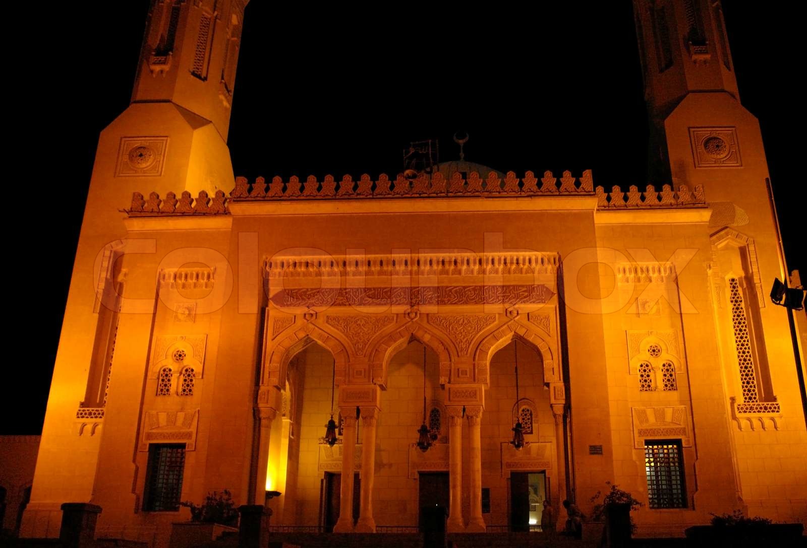 mosque at night in Aswan | Stock image | Colourbox