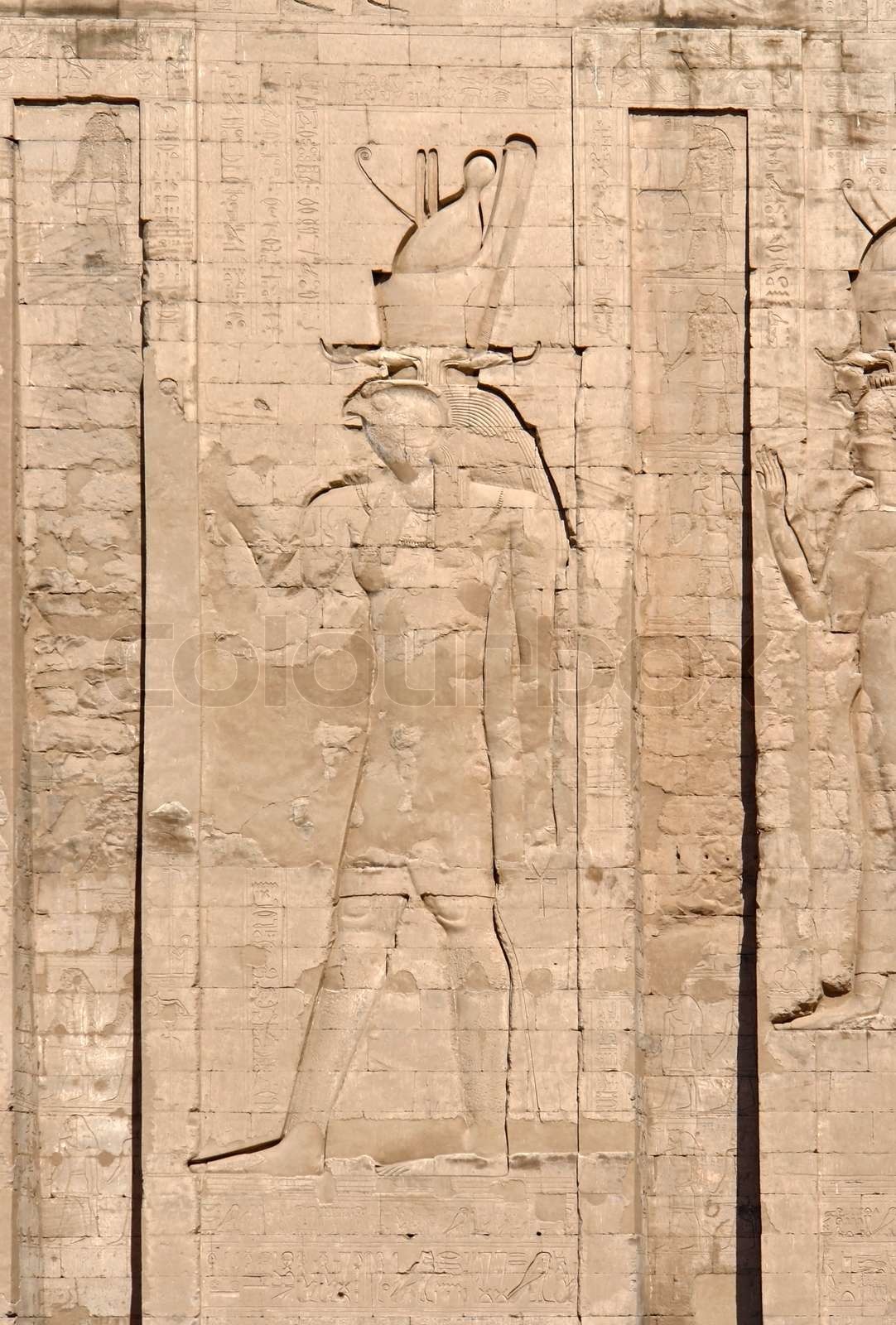relief at the Temple of Edfu | Stock image | Colourbox