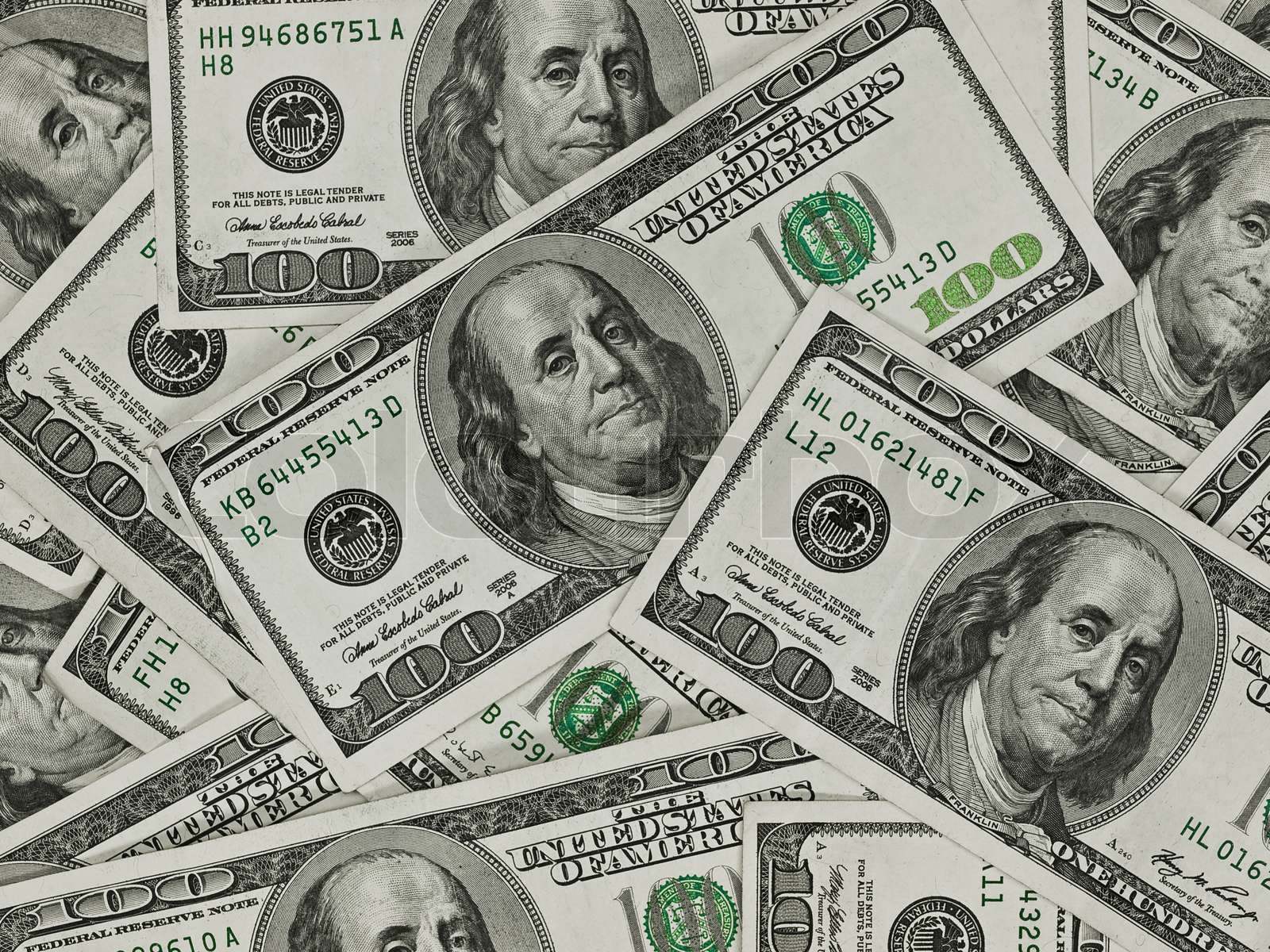 A Pile of Hundred Dollar Bills as a Money Background | Stock image ...