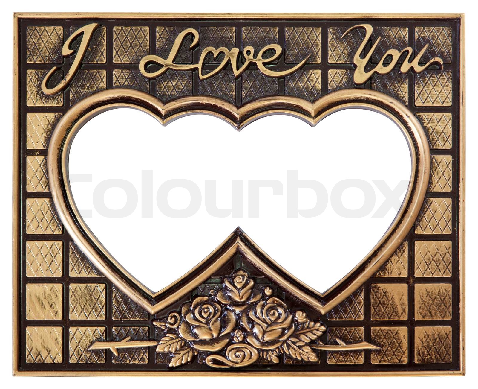 love gold frame | Stock image | Colourbox