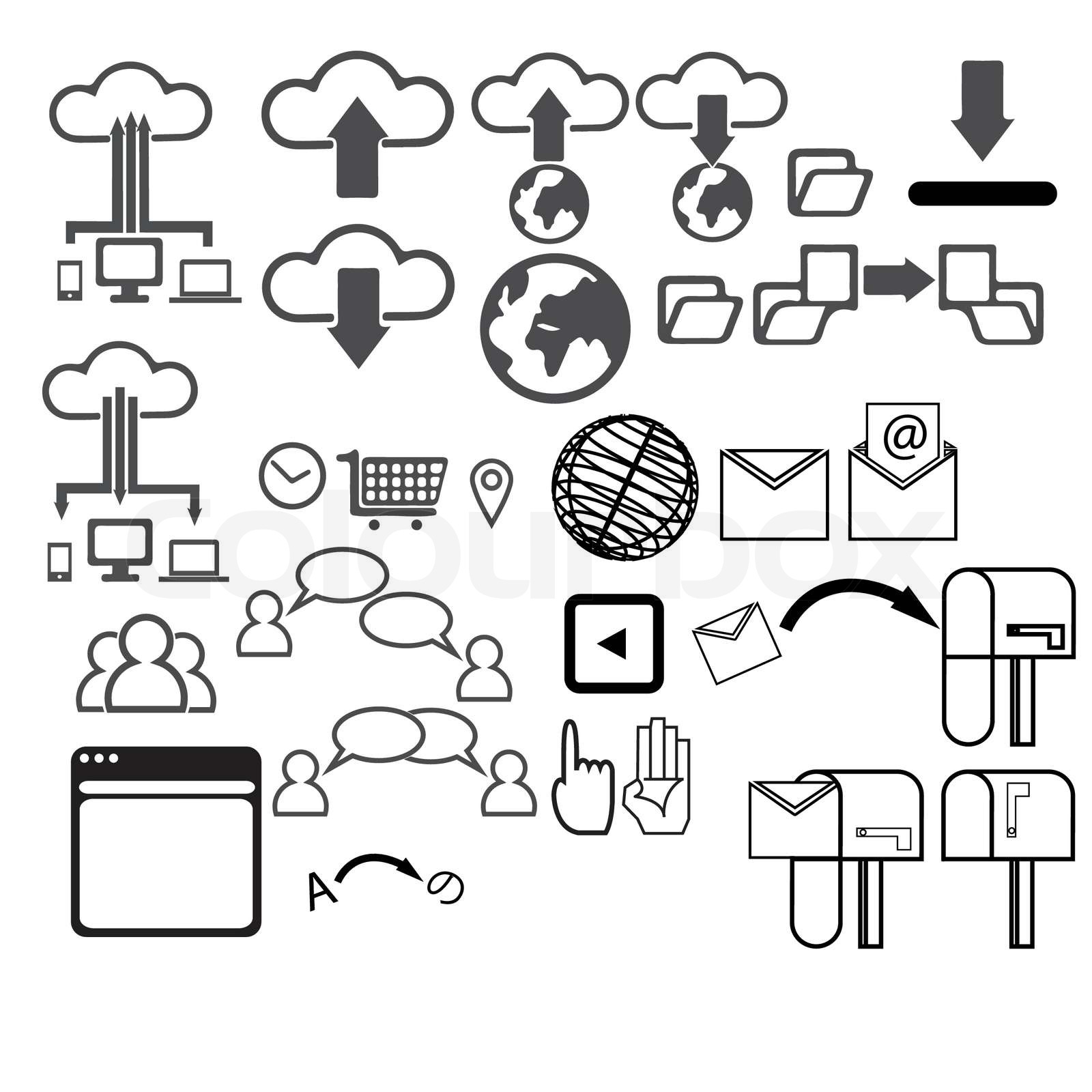 User Interface icon set | Stock vector | Colourbox