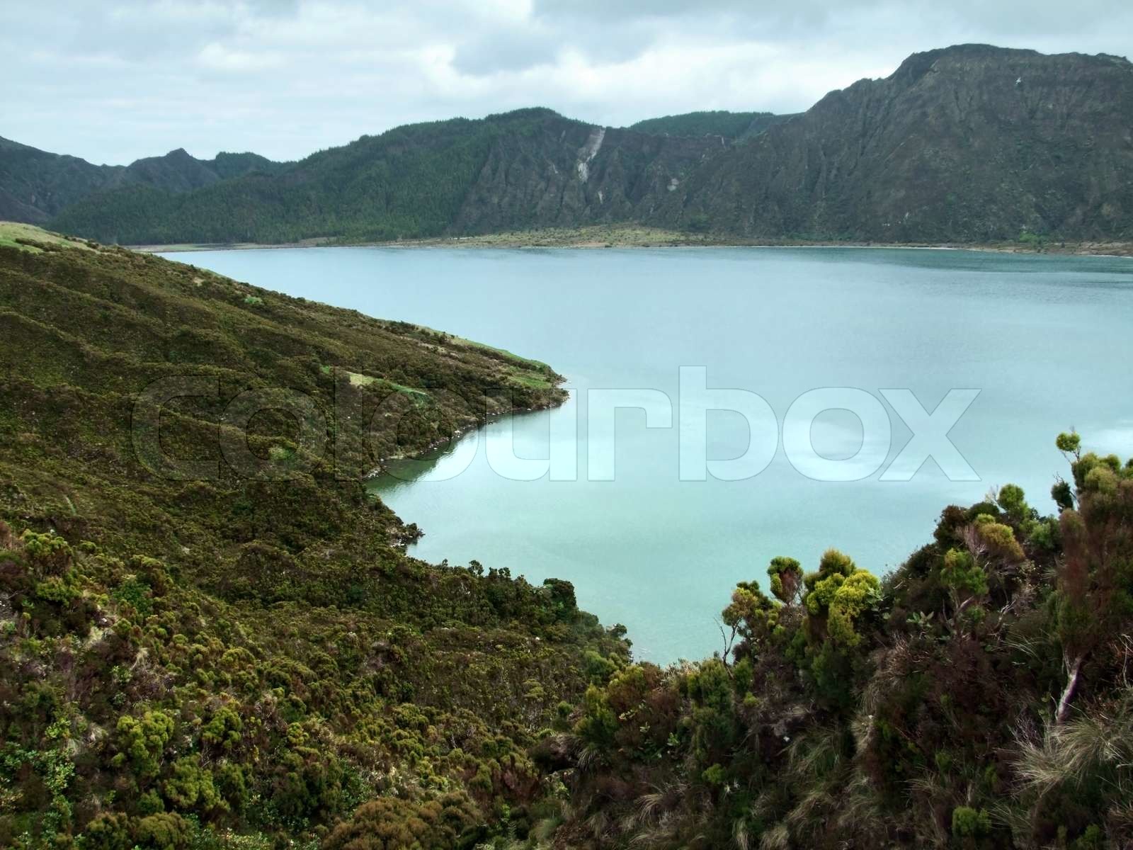 lakeside scenery at the Azores | Stock image | Colourbox