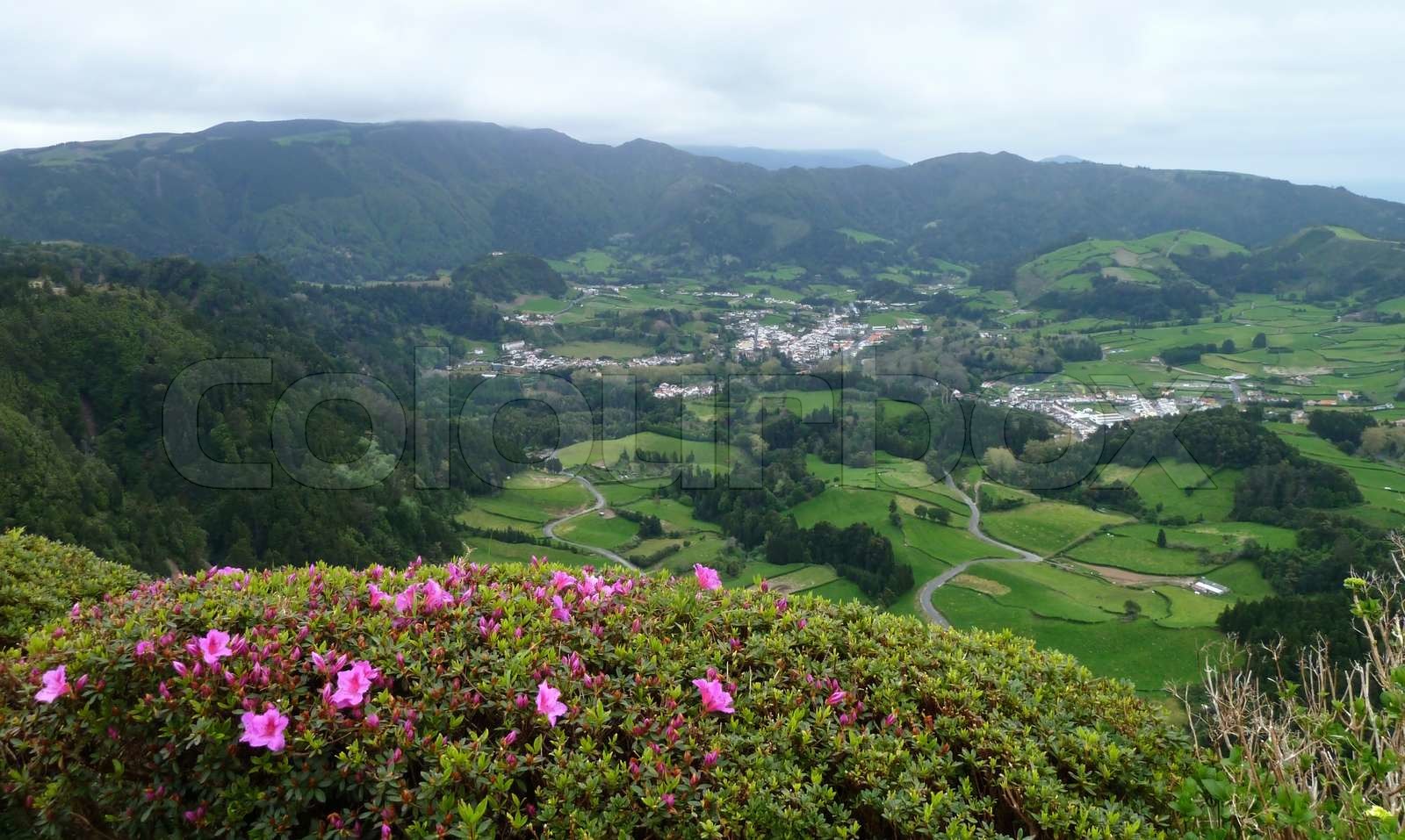 Panorama-Landschaft auf den Azoren | Stock Bild | Colourbox