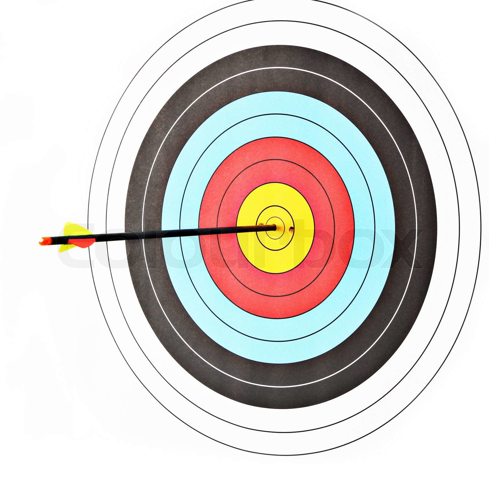 Archery target with arrow | Stock image | Colourbox