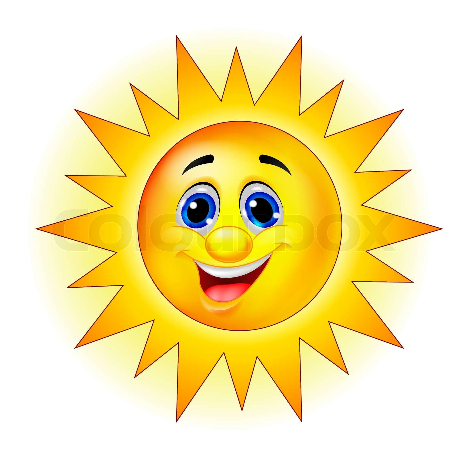 Sun cartoon character | Stock vector | Colourbox