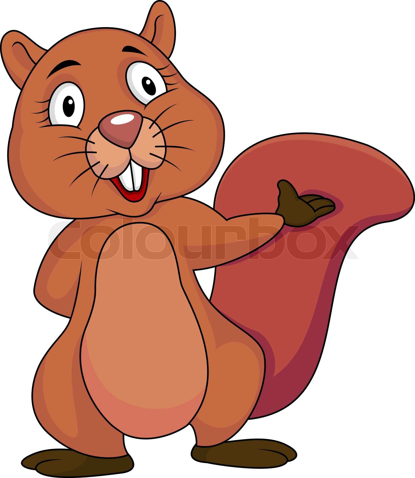 Funny beaver cartoon | Stock vector | Colourbox