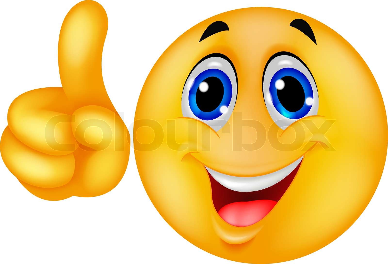 Emoticon making a point | Stock vector | Colourbox