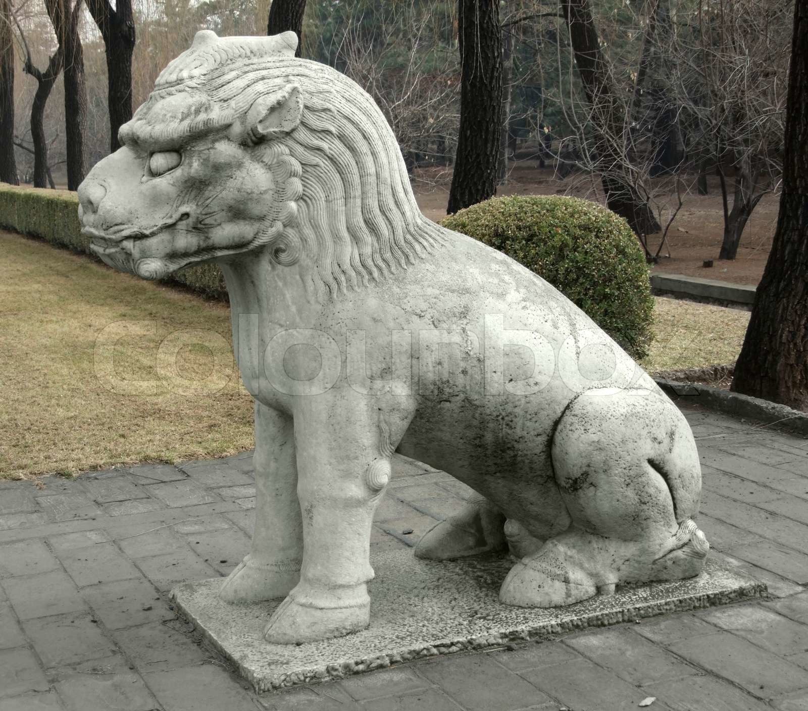 Statue at the Spirit Way in China | Stock image | Colourbox