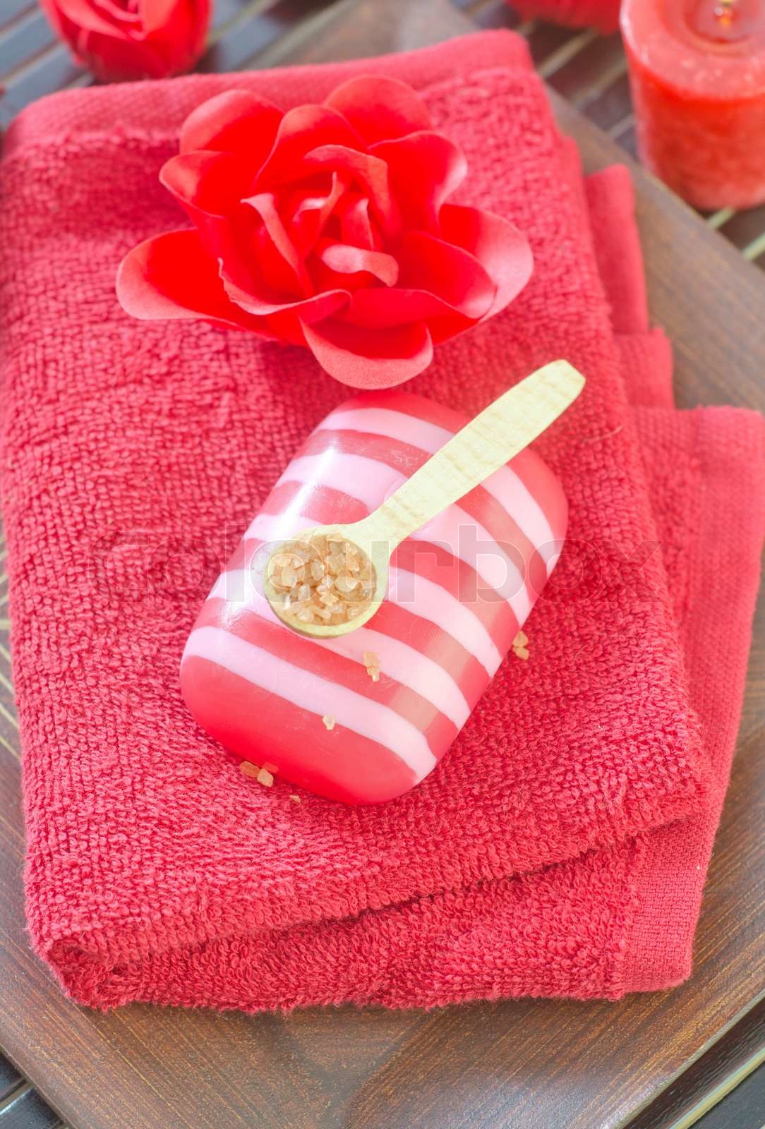 Red soap | Stock image | Colourbox