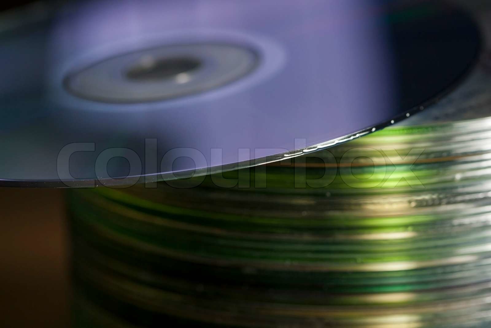 Pile of few compact discs cd | Stock image | Colourbox