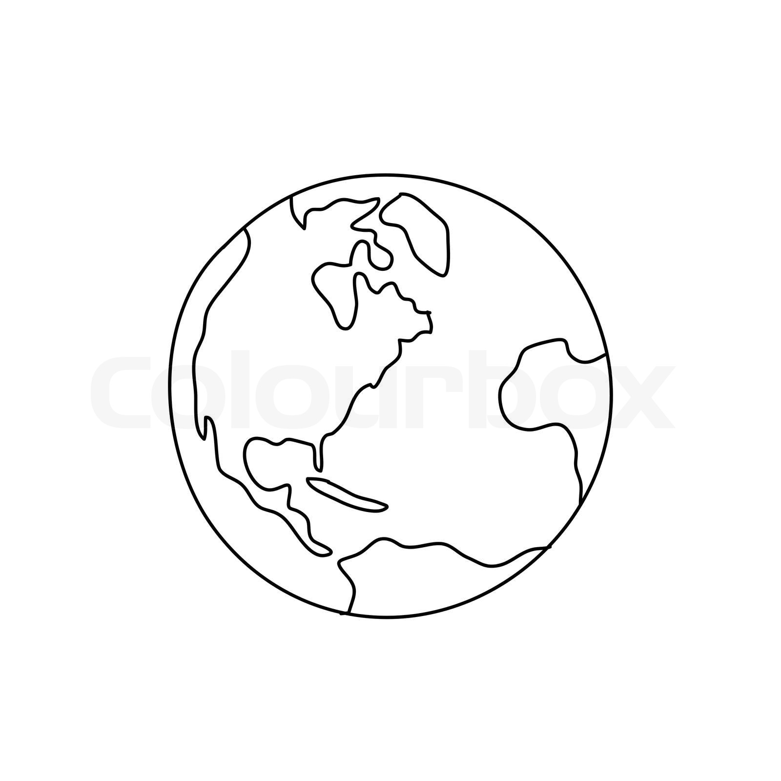 hand drawing globe | Stock vector | Colourbox