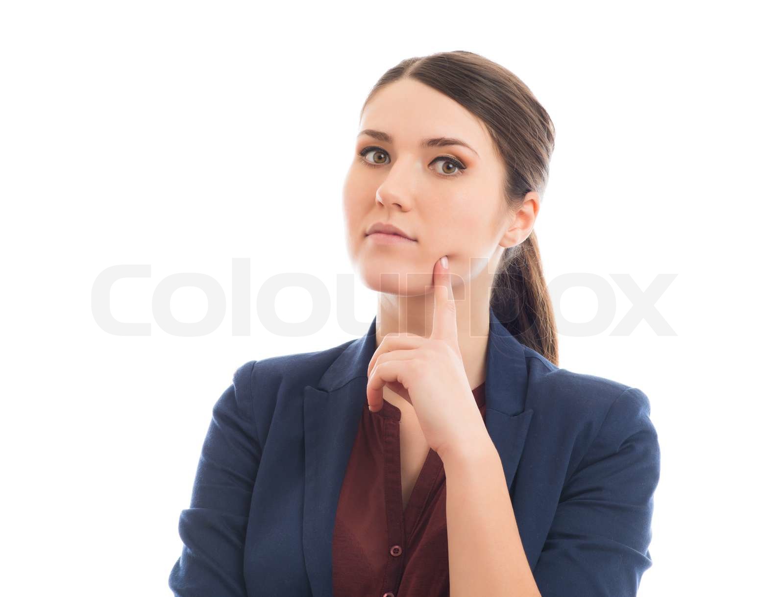 hand on chin | Stock image | Colourbox