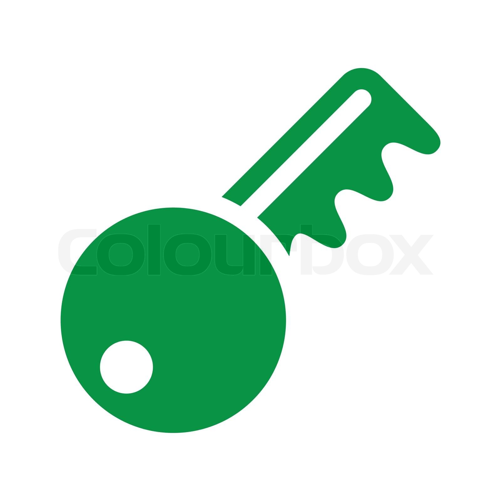 Icon - key - green | Stock vector | Colourbox