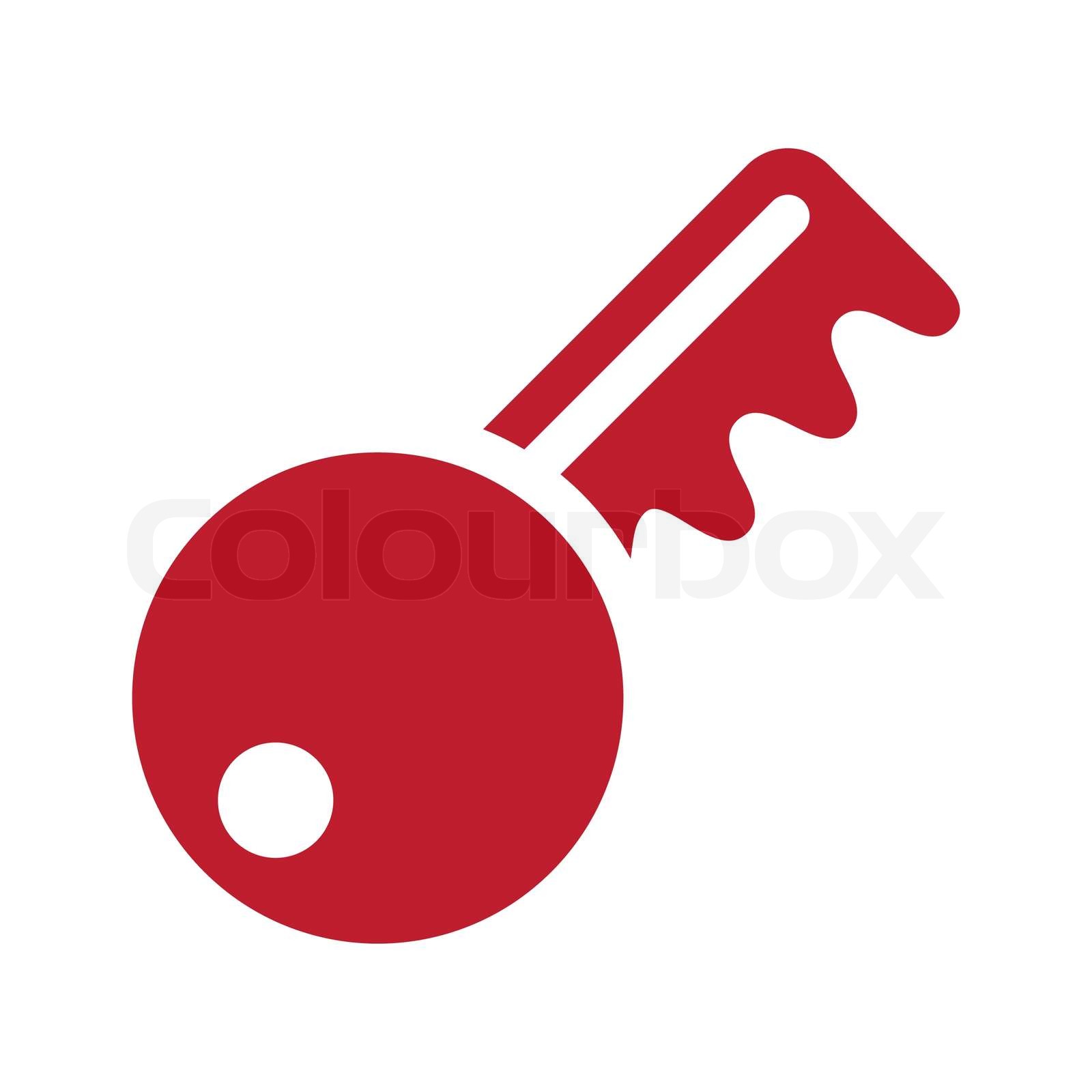 Icon - key - red | Stock vector | Colourbox