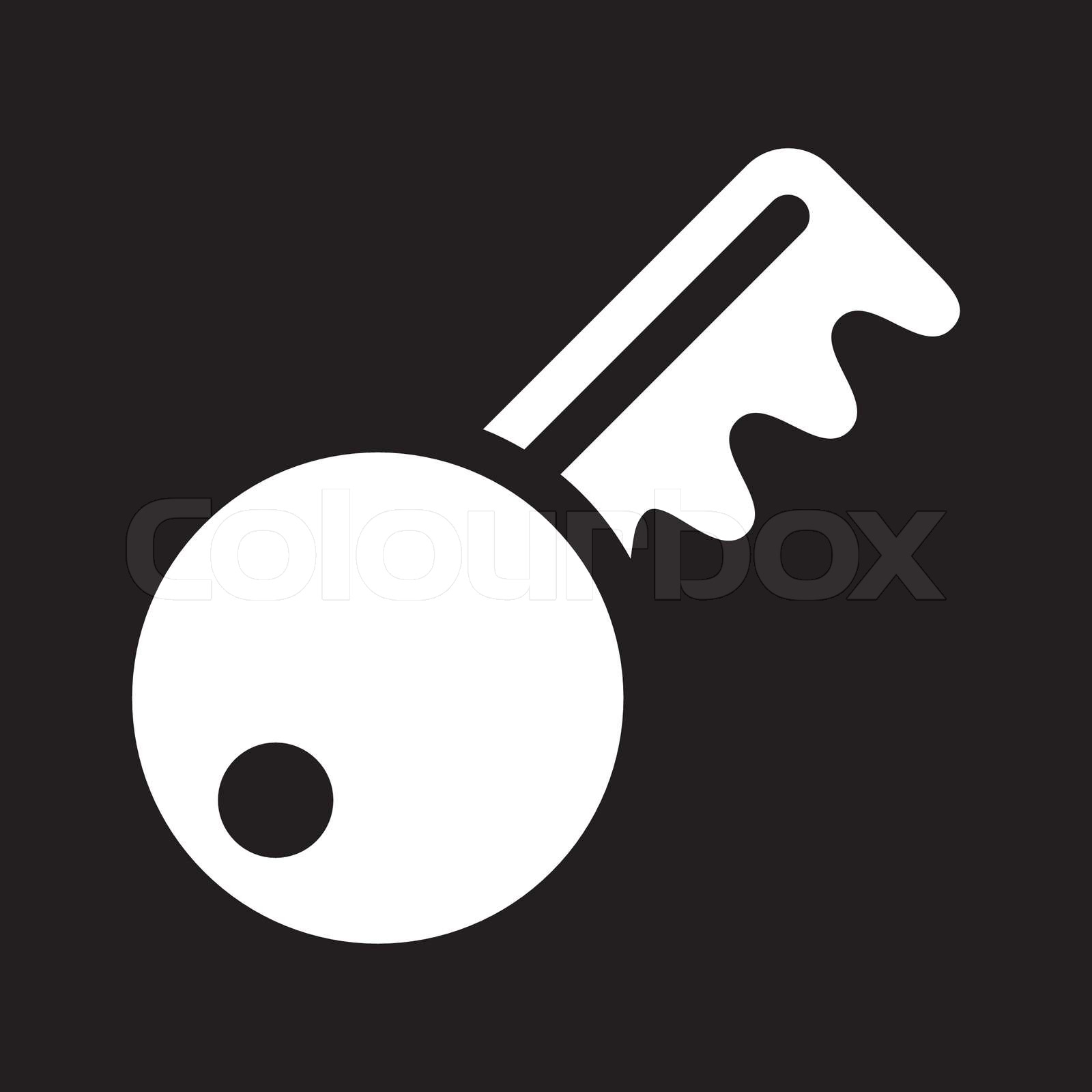 Icon - schlüssel - schwarz weiß | Stock-Vektor | Colourbox
