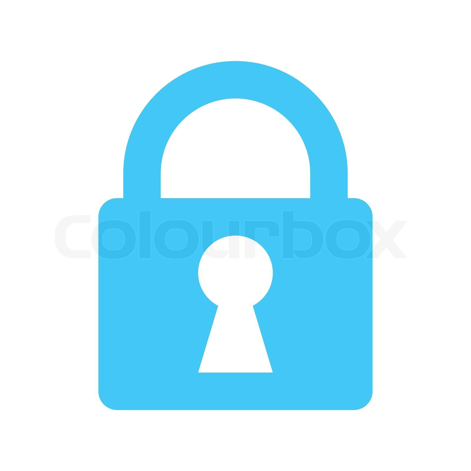 Icon - lock - light blue | Stock vector | Colourbox