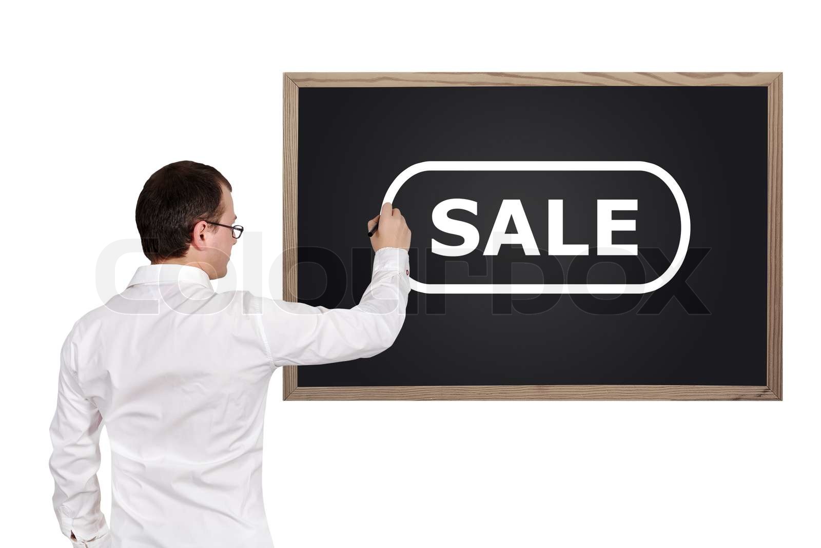 man drawing sale | Stock image | Colourbox