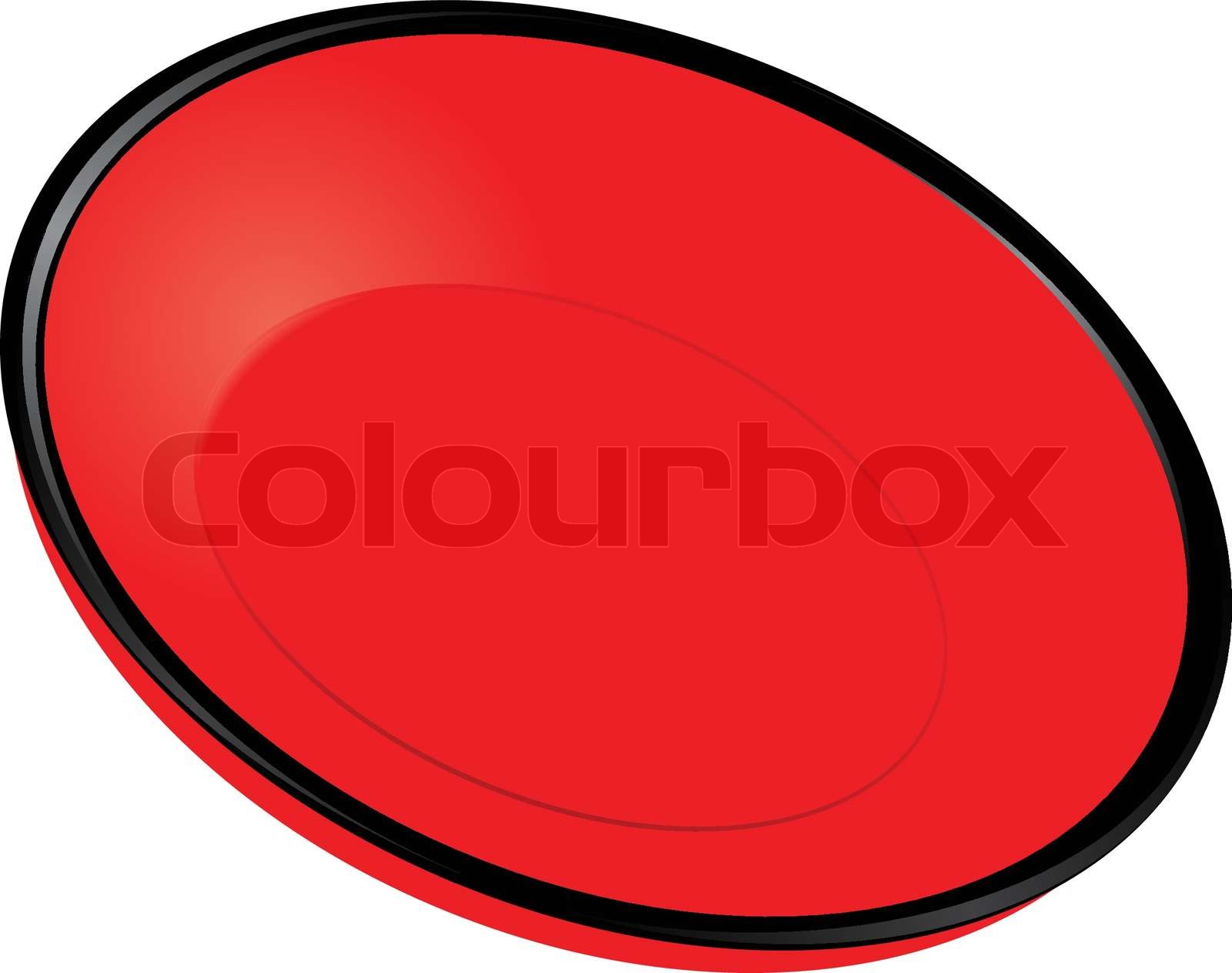 Red plate | Stock vector | Colourbox