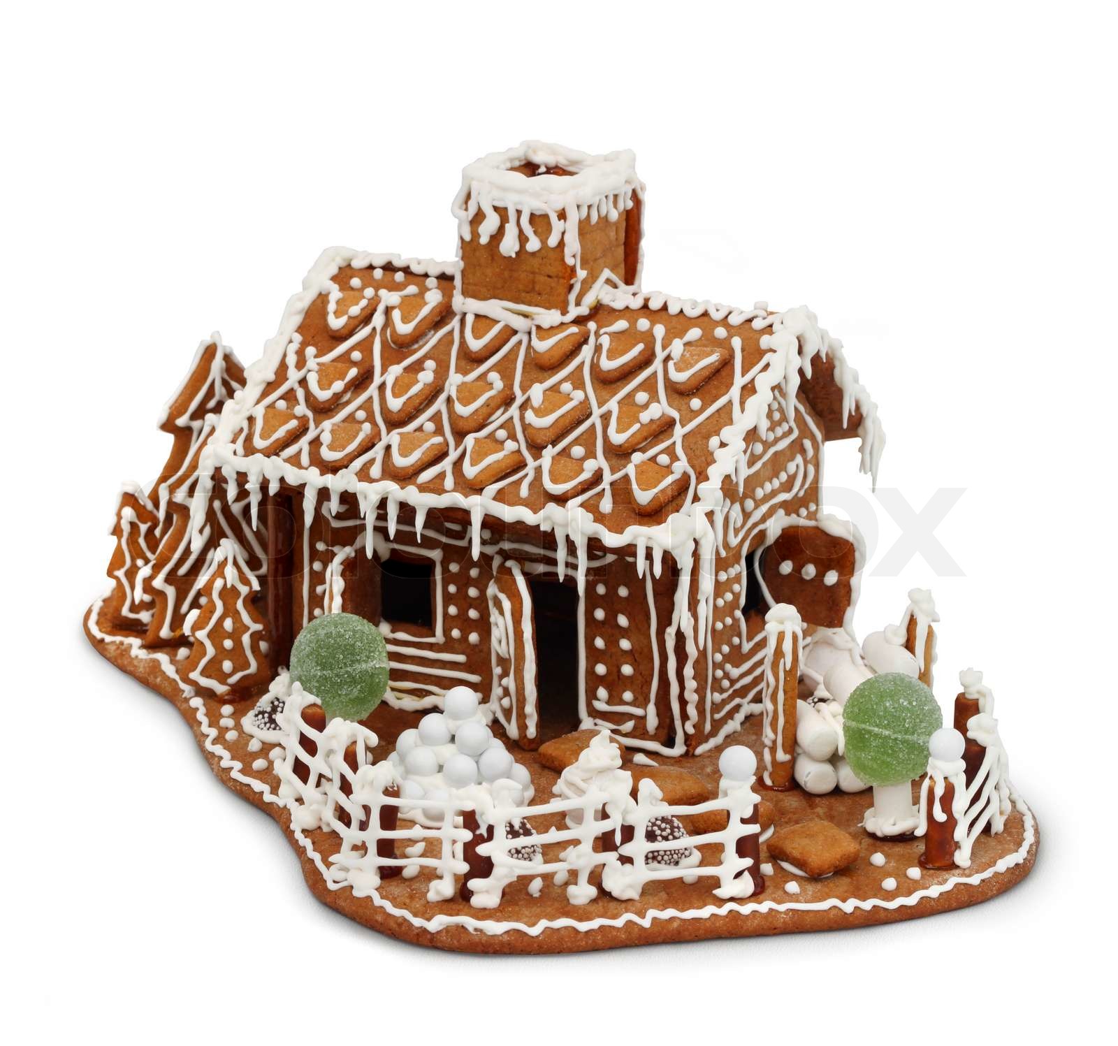 Lebkuchenhaus isoliert | Stock Bild | Colourbox