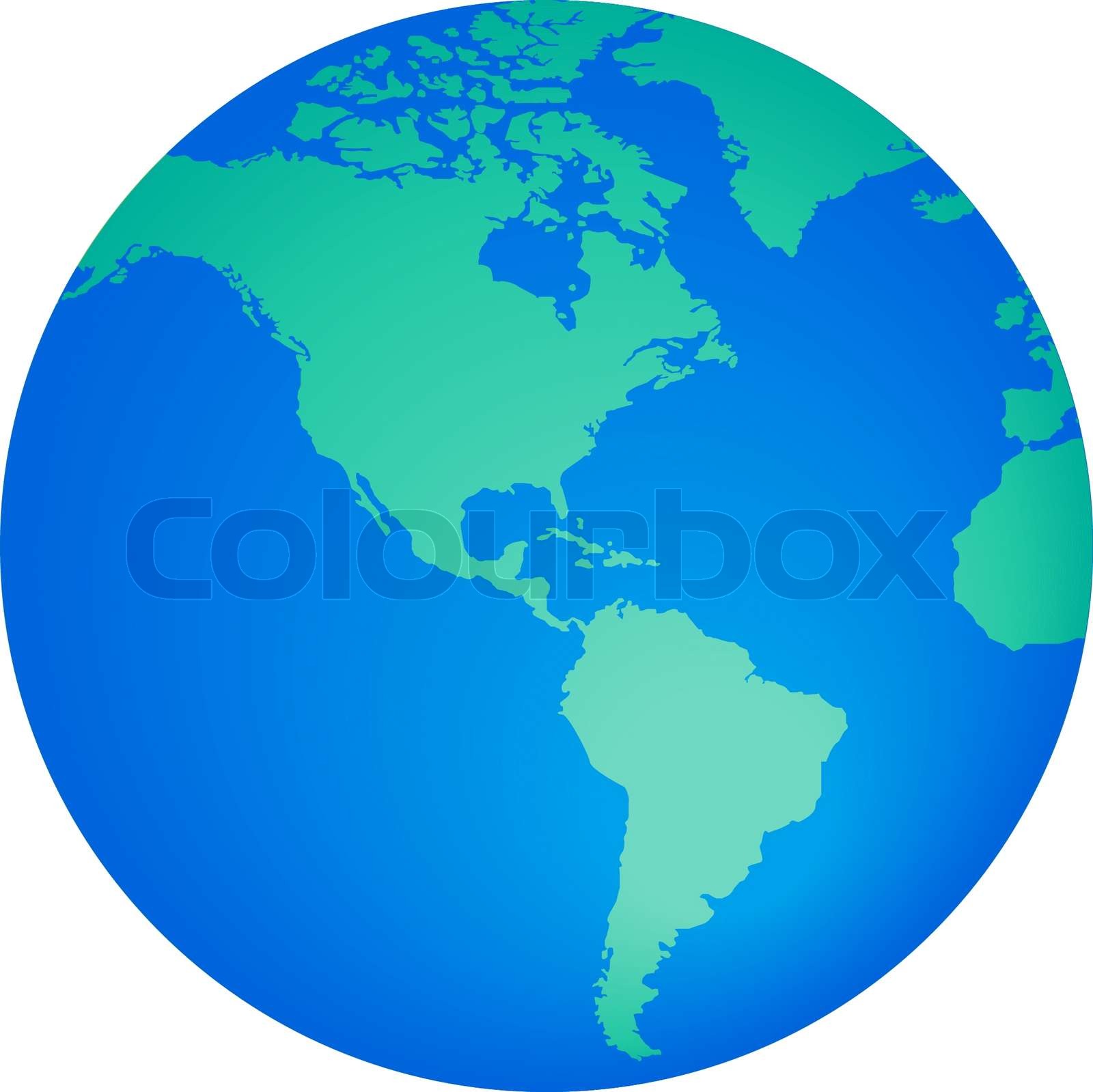 Verdenskort af vektor | Stock vektor | Colourbox