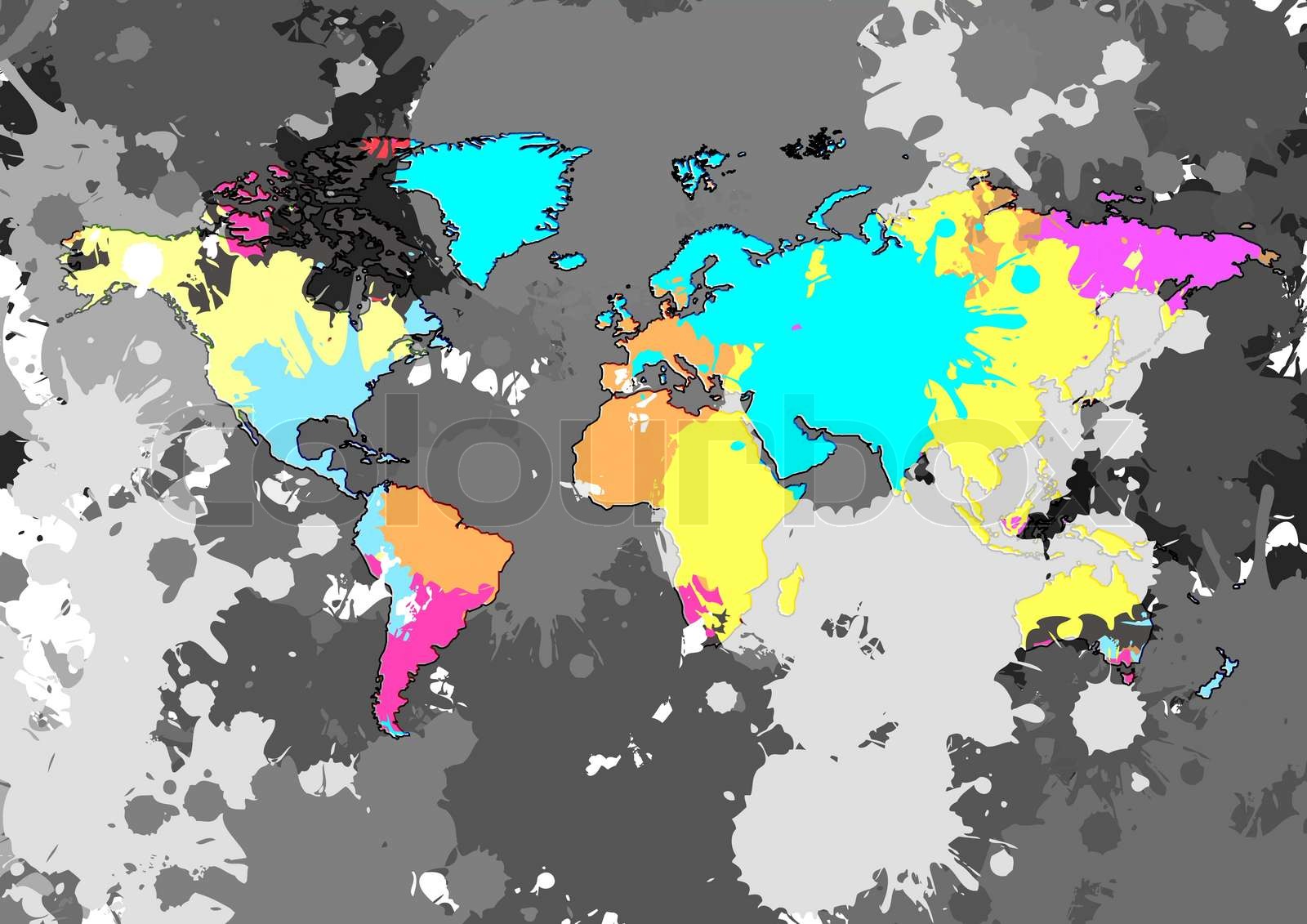 World Map Of Vector Stock Vector Colourbox