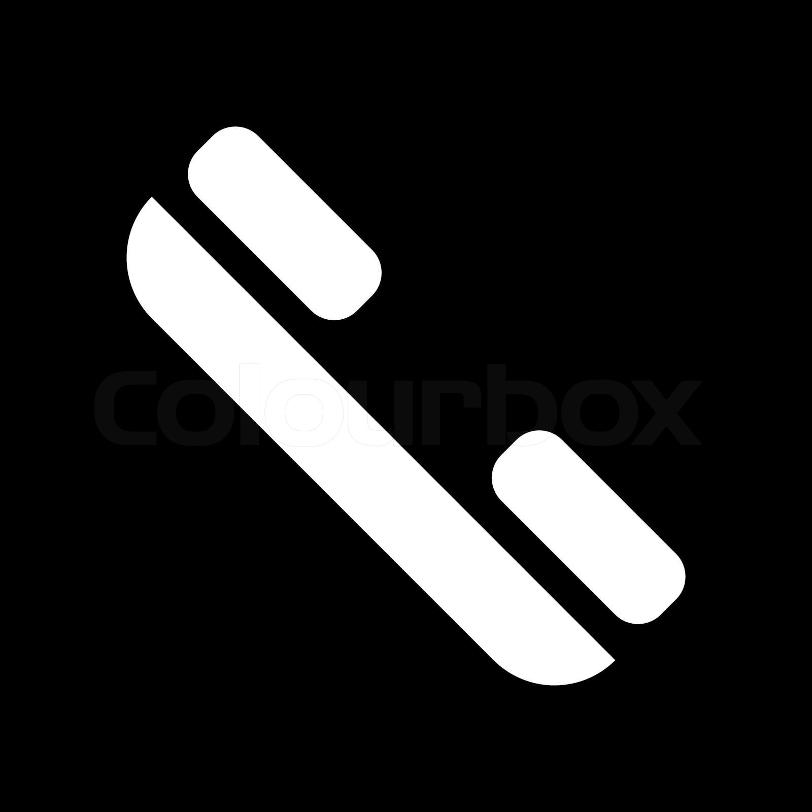 Icon - tele phone support - black white | Stock vector | Colourbox