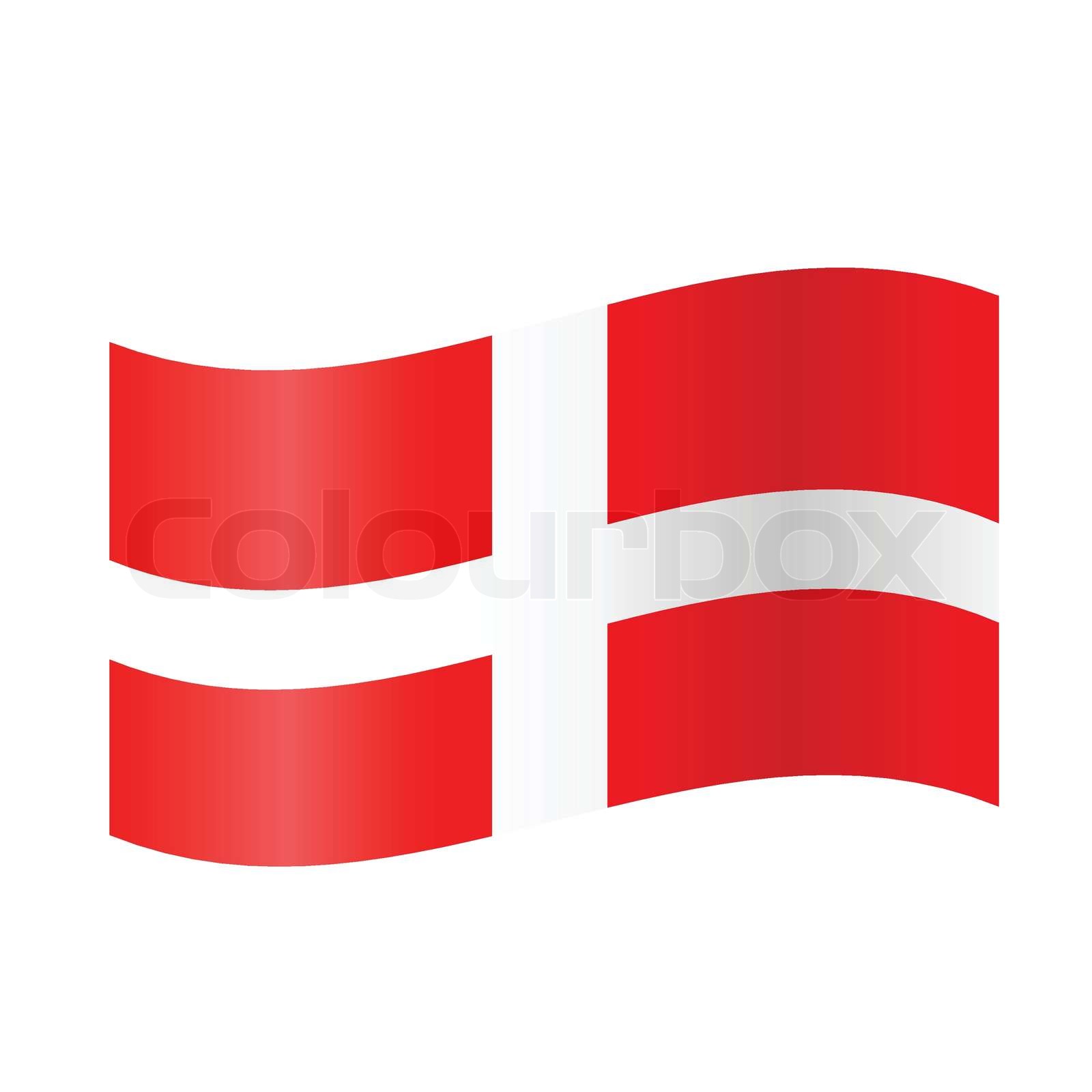 Dansk flag i vektor | Stock vektor | Colourbox