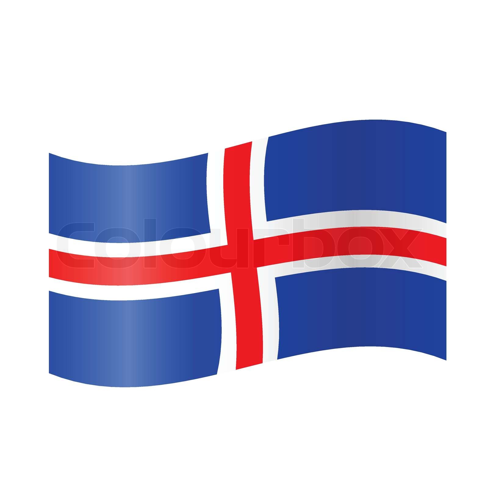 Island flag i vektor | Stock vektor | Colourbox