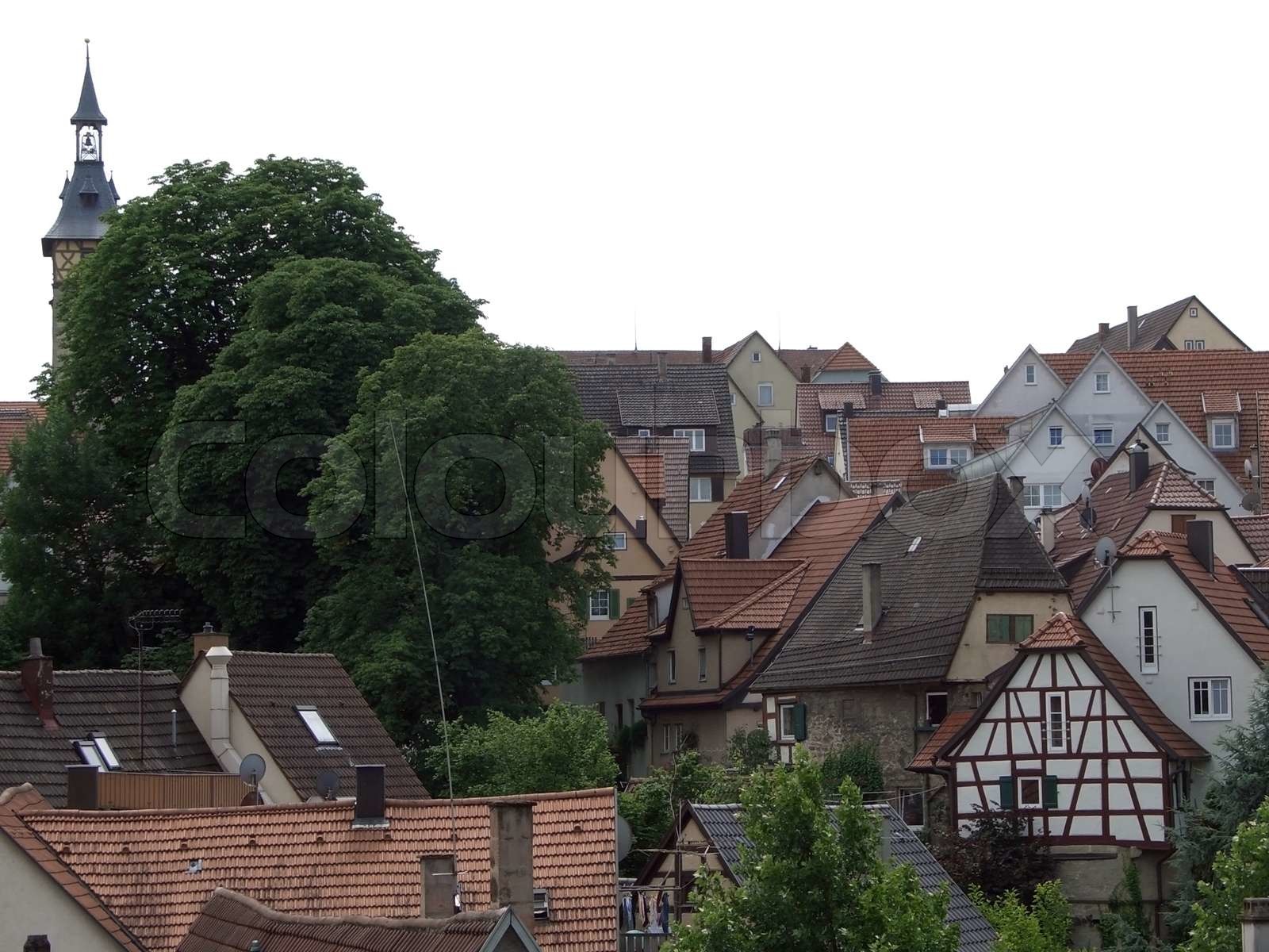 aerial view of Marbach | Stock image | Colourbox