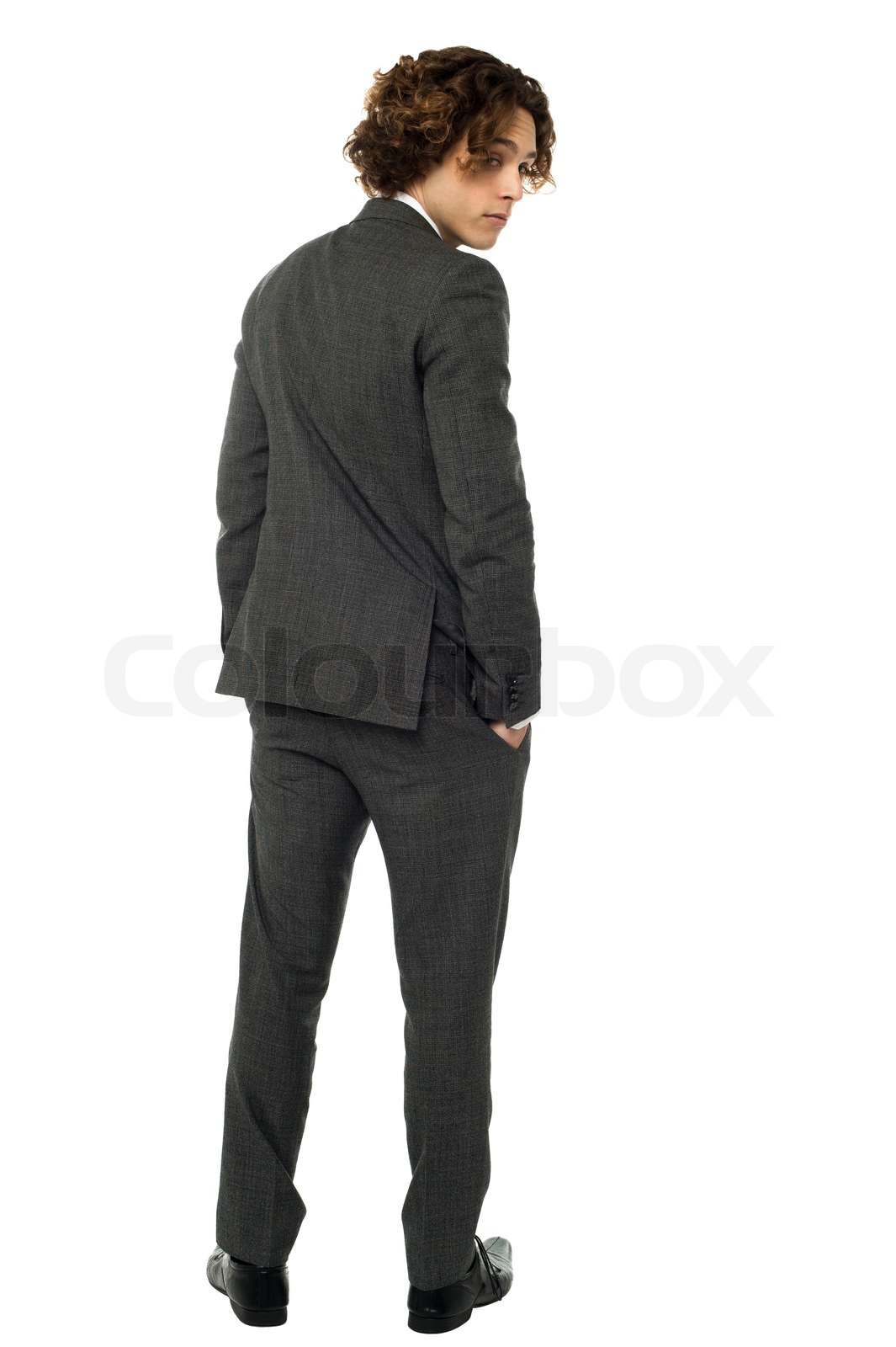 Handsome guy turning back | Stock image | Colourbox
