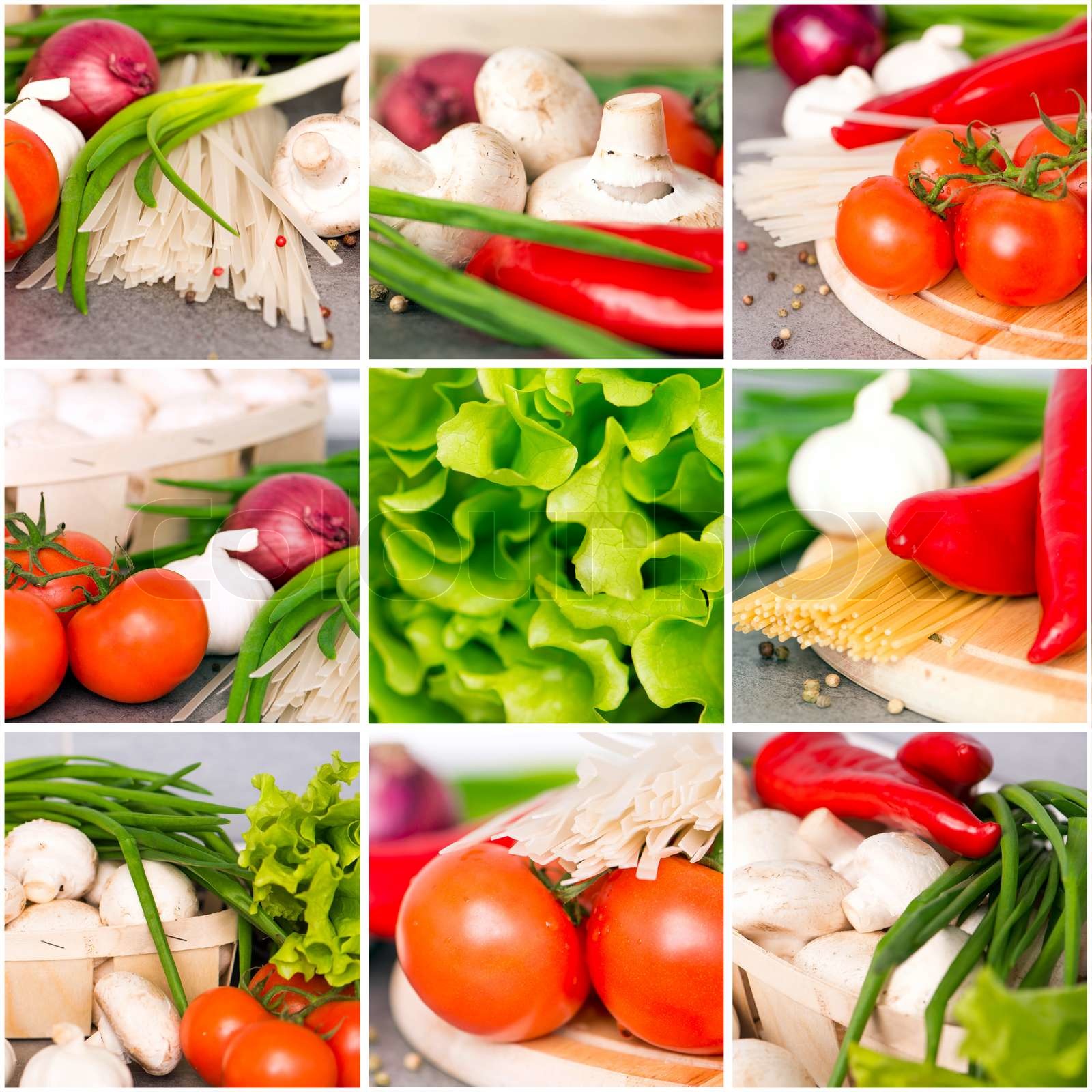 Fresh vegetables collage | Stock image | Colourbox