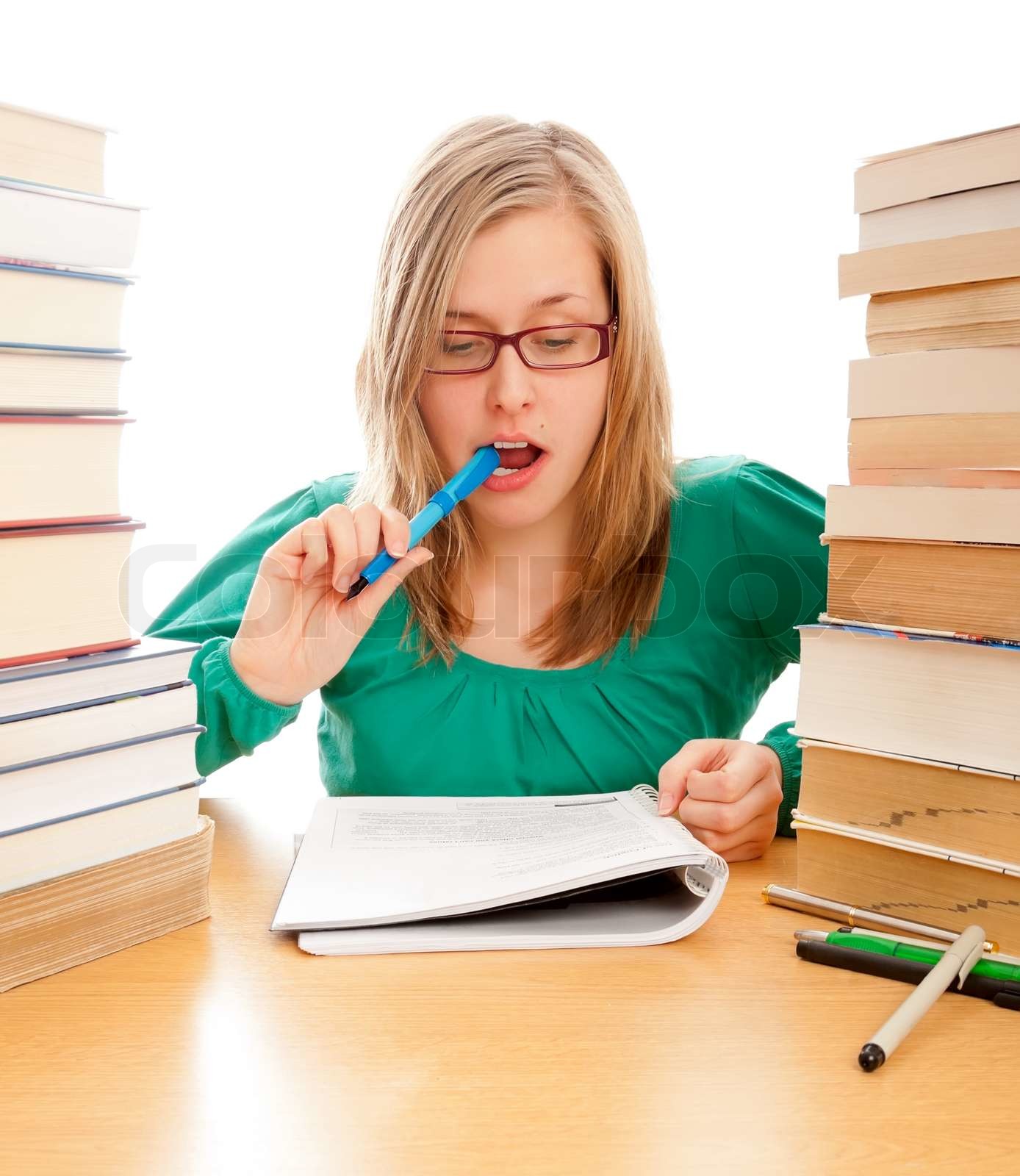 Studying hard | Stock image | Colourbox