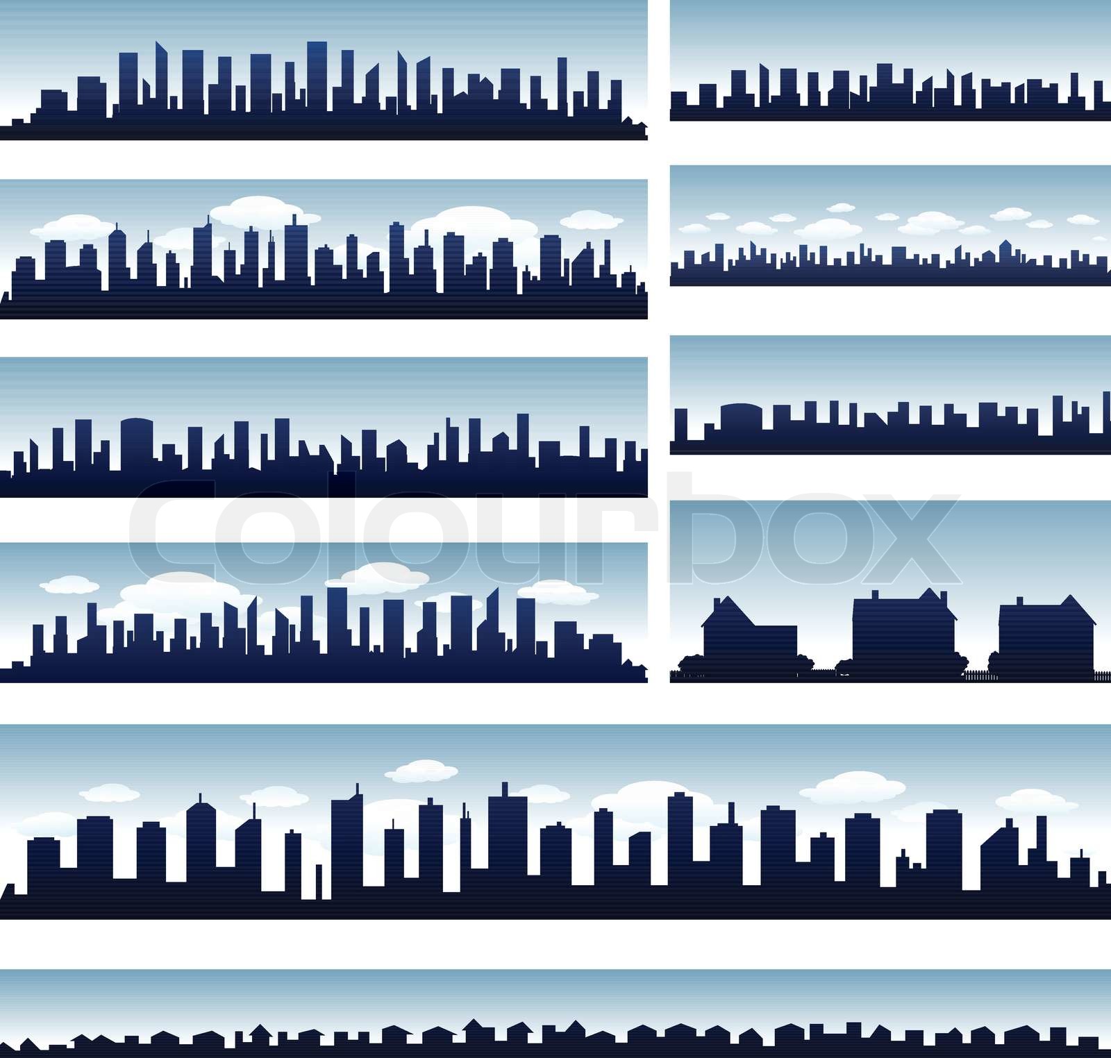 Vector city skylines | Stock vector | Colourbox