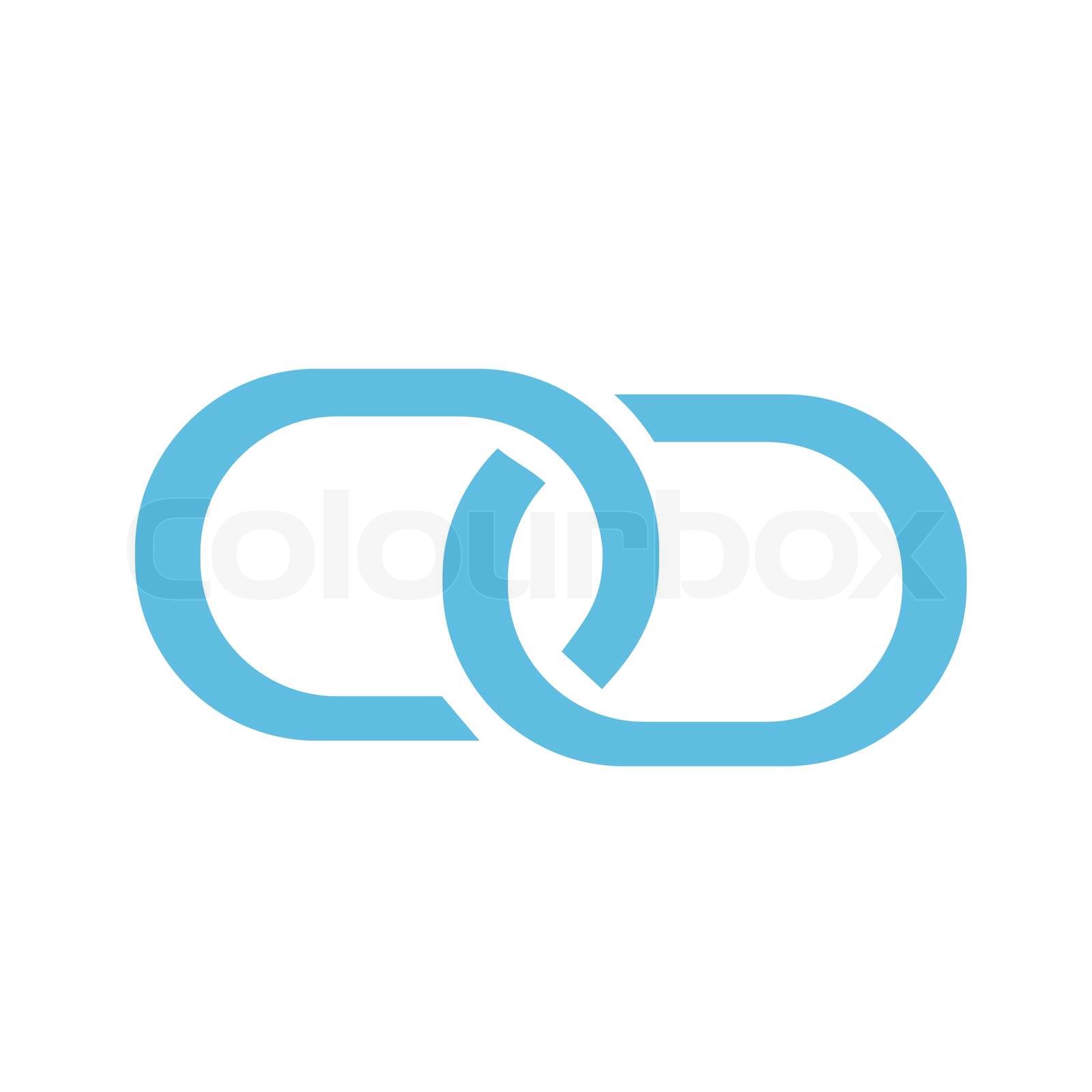 Link icon in blue | Stock vector | Colourbox