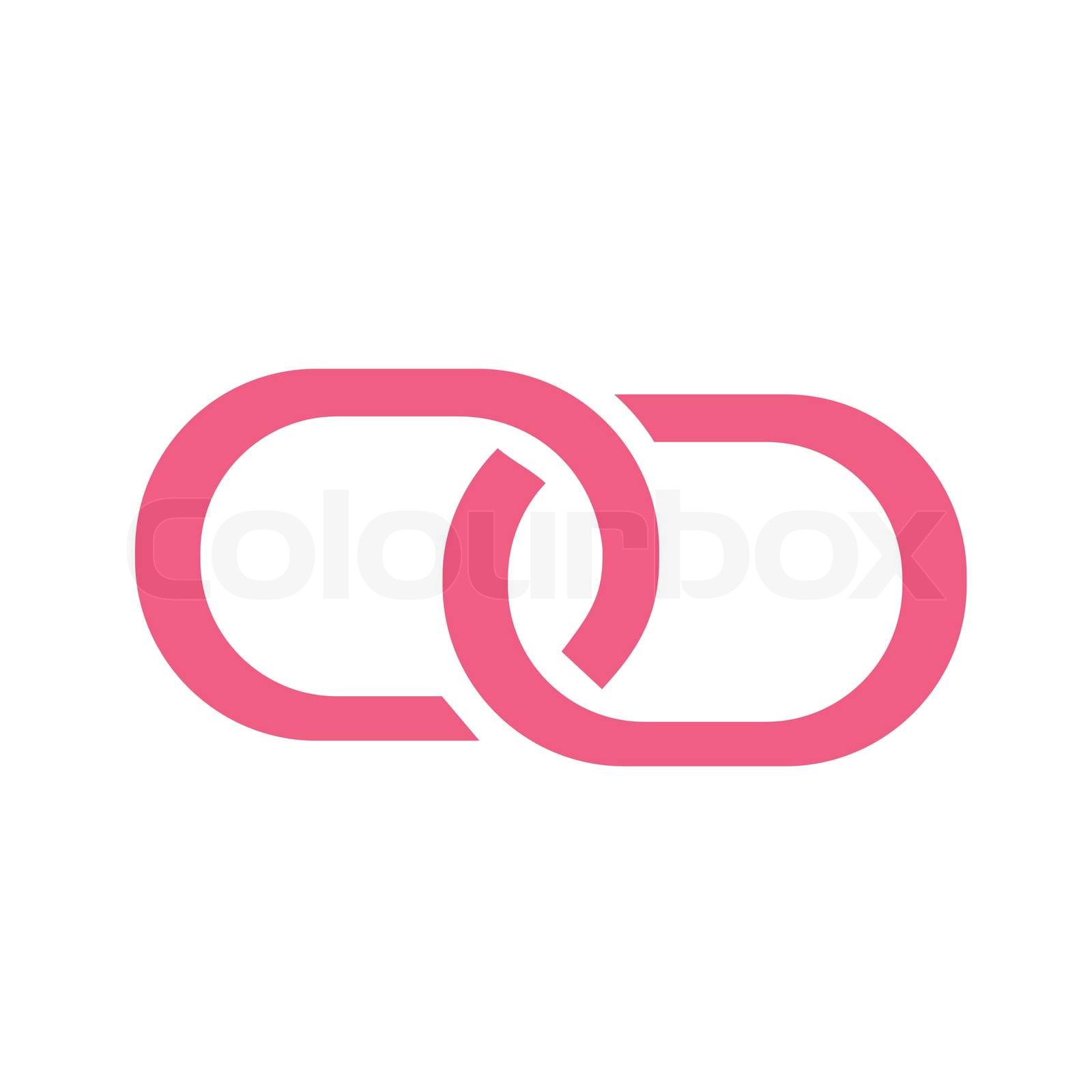 Link ikon i pink | Stock vektor | Colourbox
