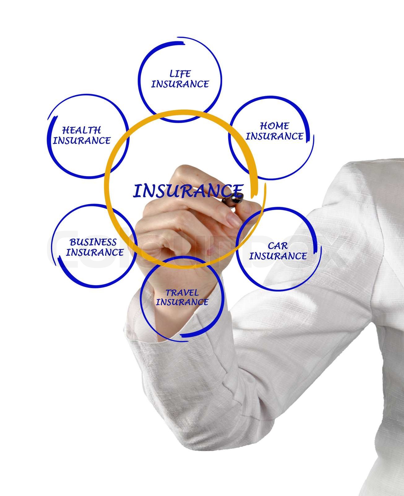 Diagram of insurance | Stock image | Colourbox