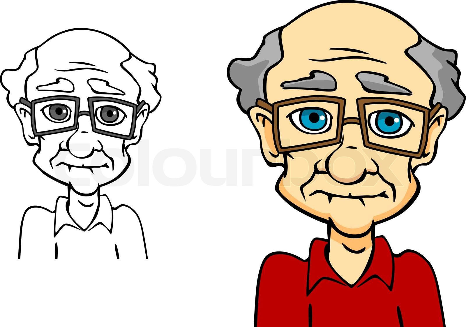Senior man | Stock vector | Colourbox