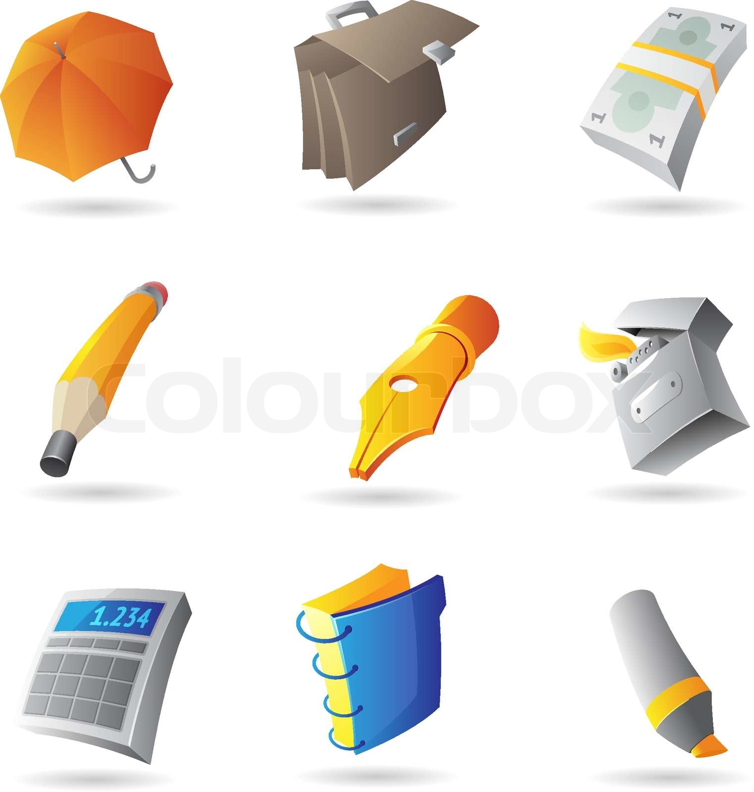 Icons for personal items | Stock vector | Colourbox