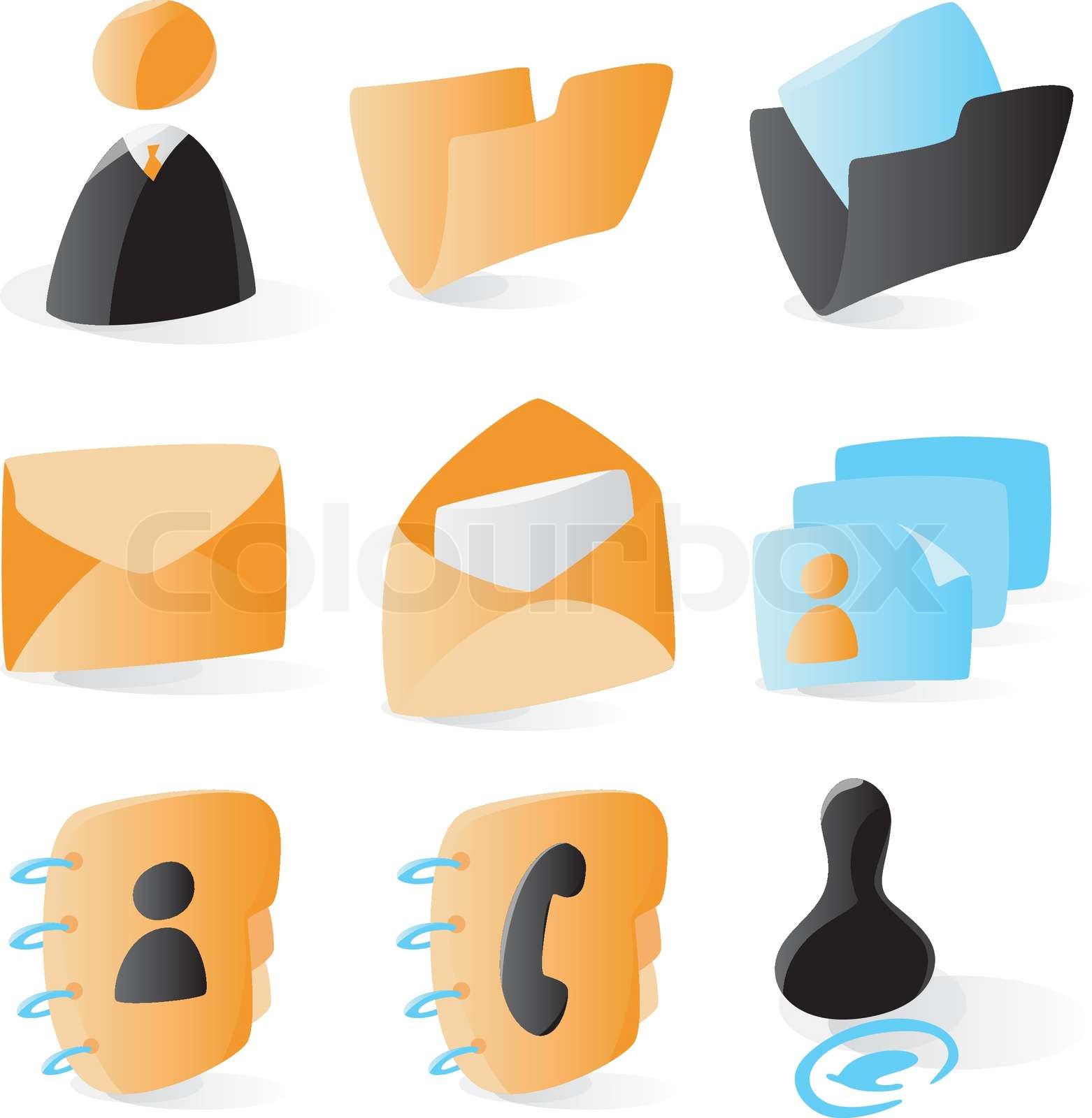 Smooth contacts icons | Stock vector | Colourbox