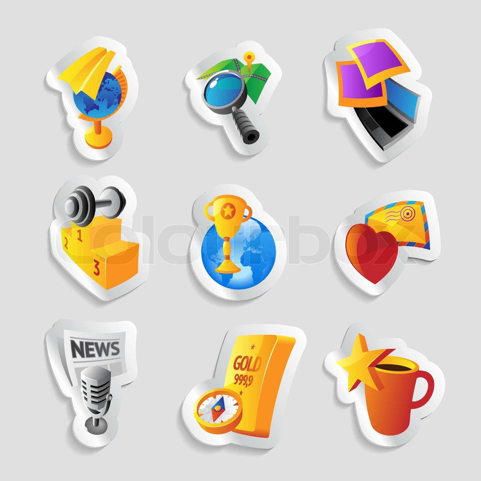 Icons für die Freizeit | Stock-Vektor | Colourbox