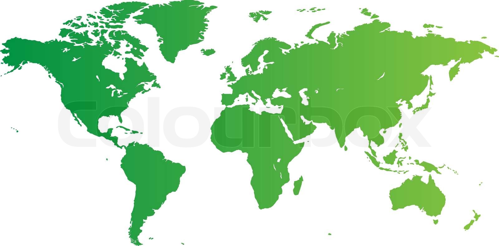 Green World map | Stock vector | Colourbox