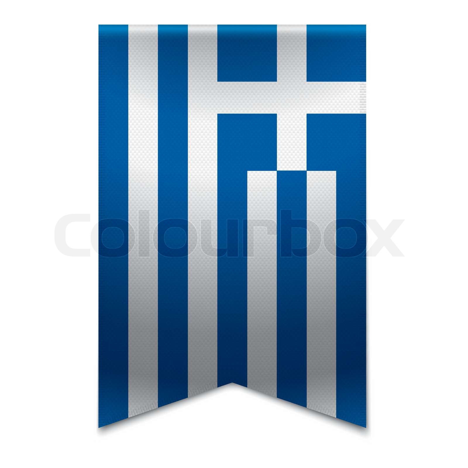 Ribbon banner - greek flag | Stock vector | Colourbox